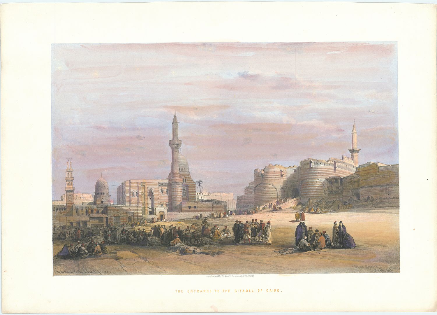 The Entrance to the Citadel of Cairo. by ROBERTS, David. [Louis Haghe ...
