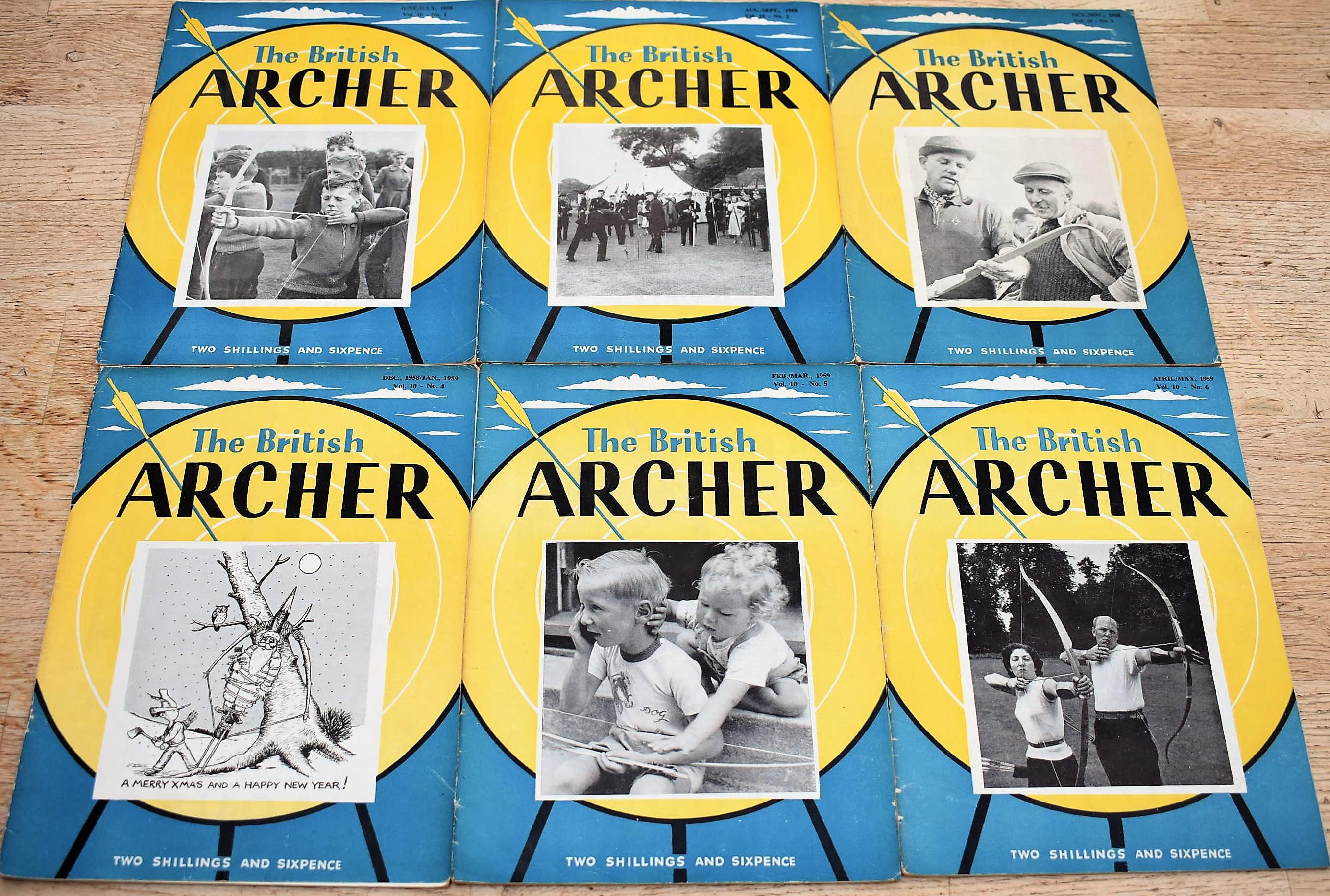 The British Archer Vol.10 June/July 1958 - April/May 1959 [6 issues] by ...