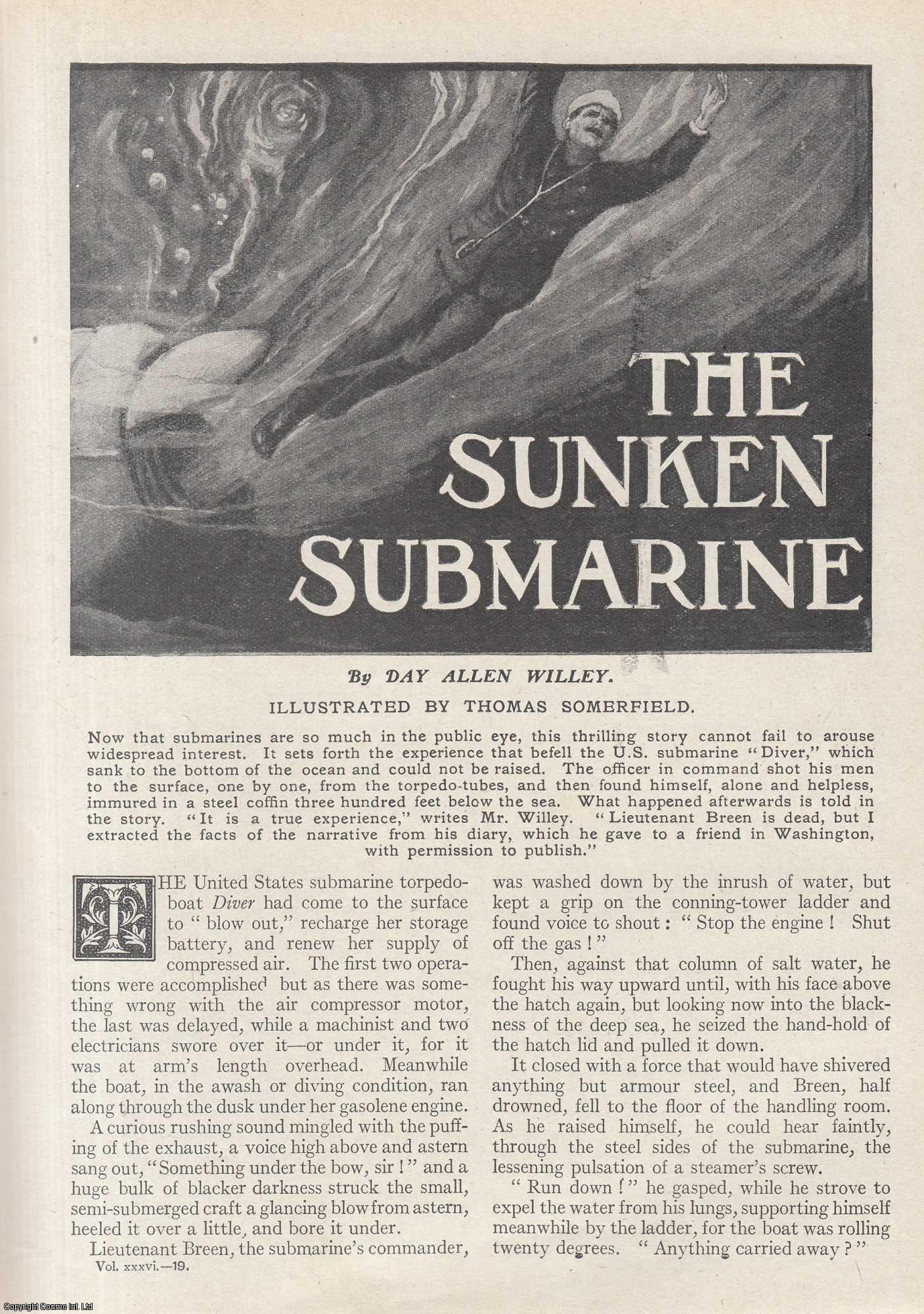 The Sunken Submarine : U.S. submarine diver, which sank to the bottom ...