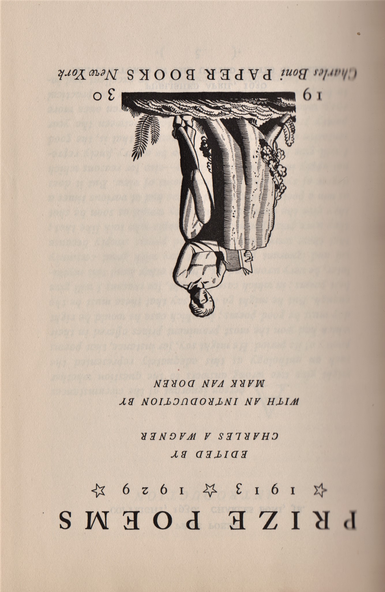 Prize Poems, 1913 - 1929 by Wagner, Charles A., ed.: Very Good ...