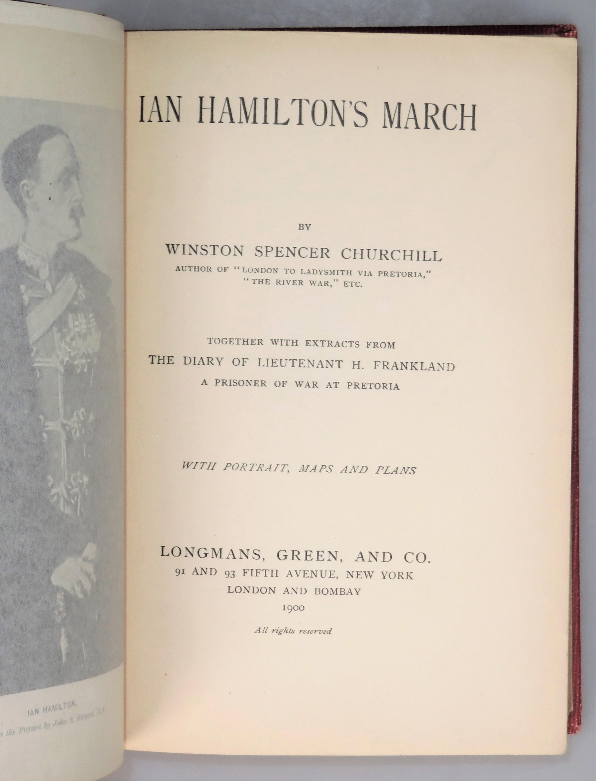 Ian Hamilton's March by Winston S. Churchill: Hardcover (1900) First U ...