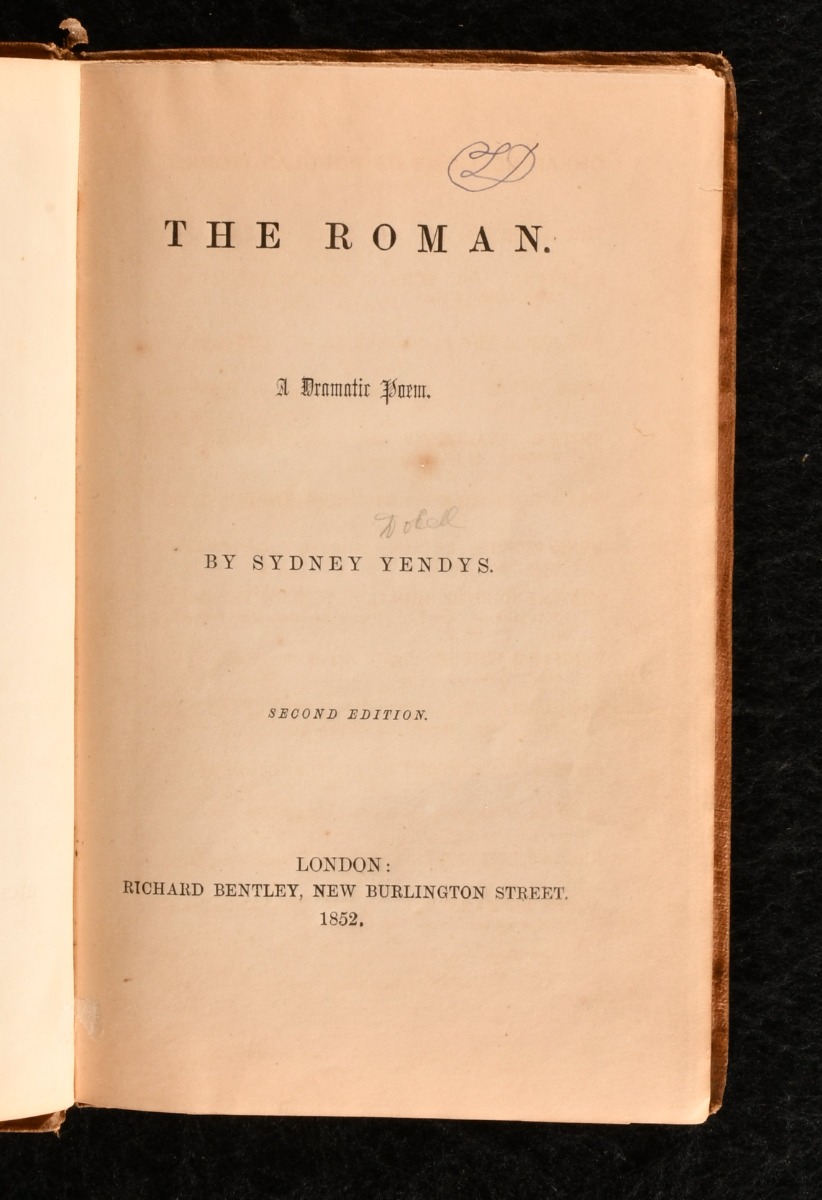 The Roman Lewis Carroll's Copy by Sydney Yendys, [Sydney Dobell]: Very ...