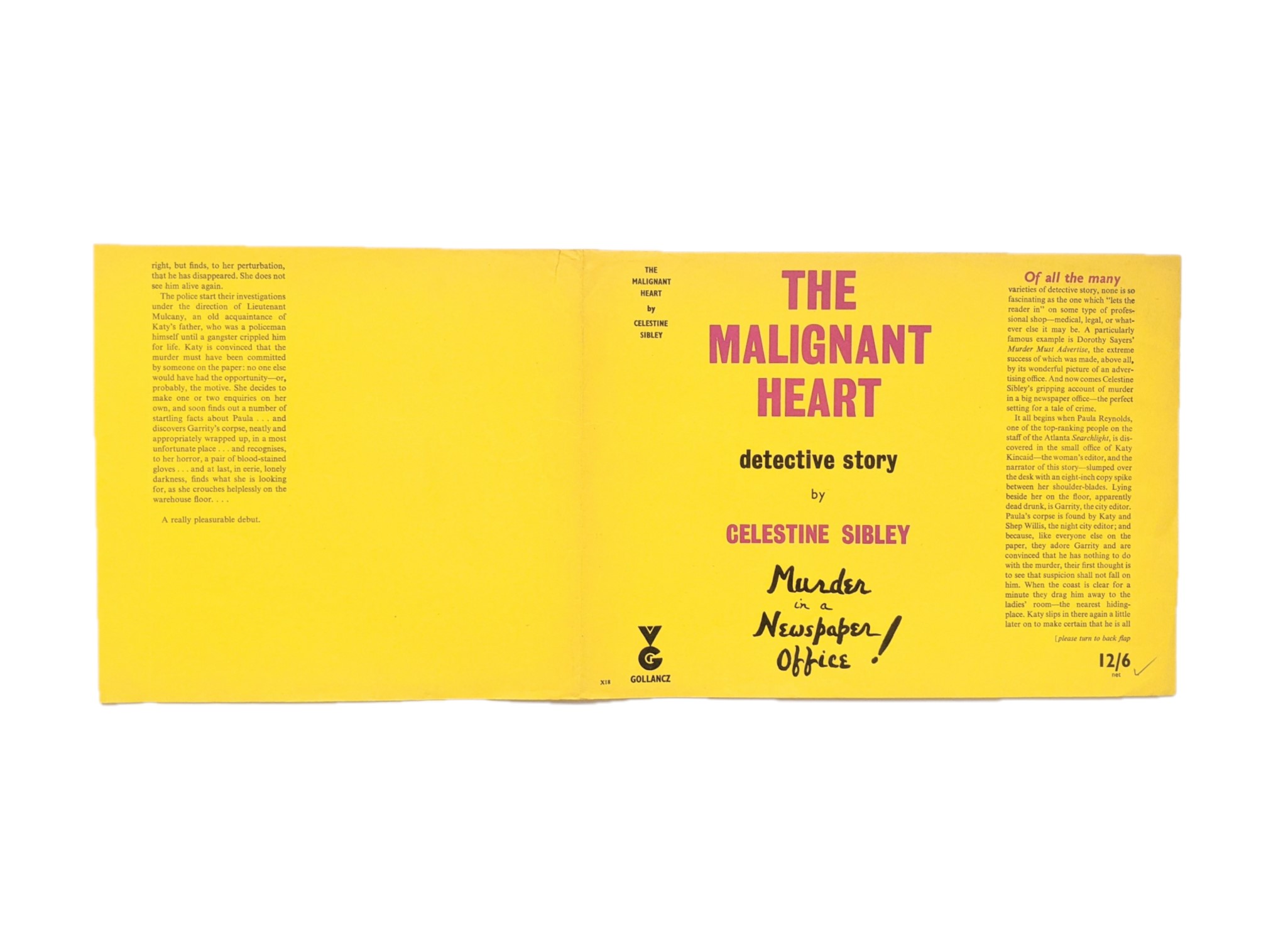 The Malignant Heart Dust Jacket Only by Celestine Sibley: Not Specified ...