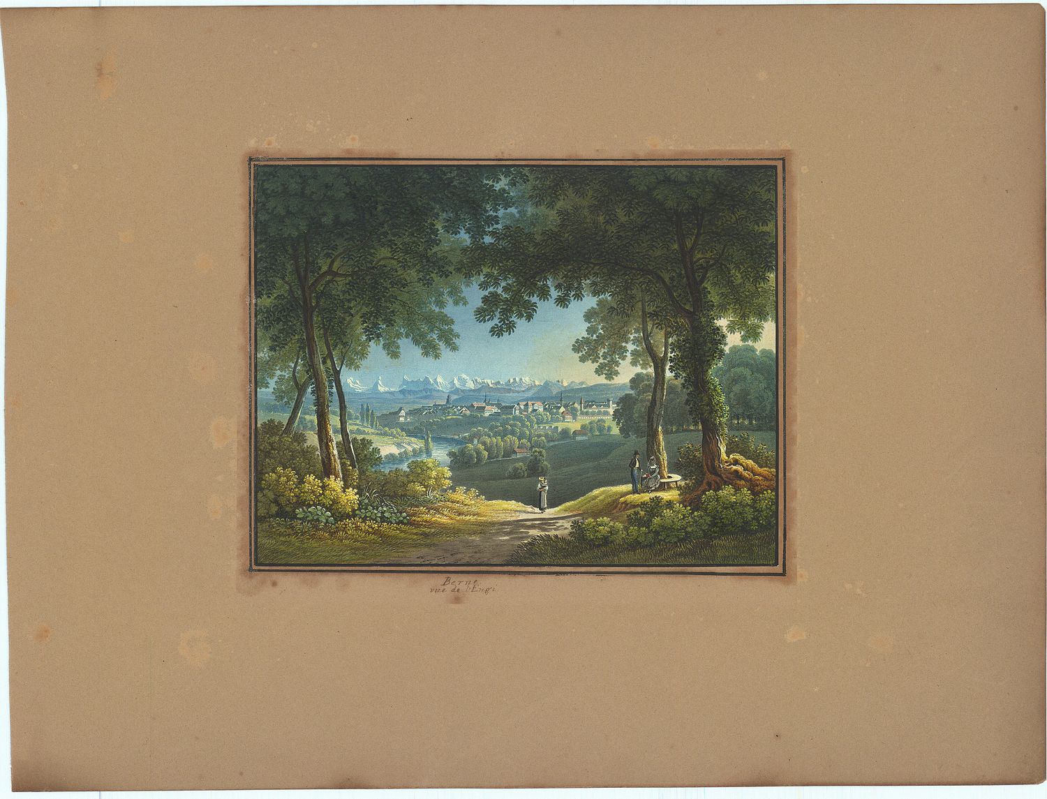 Berne vue de l'Engi. von [COURTIN, Louis (artist)].: (1834) Kunst ...