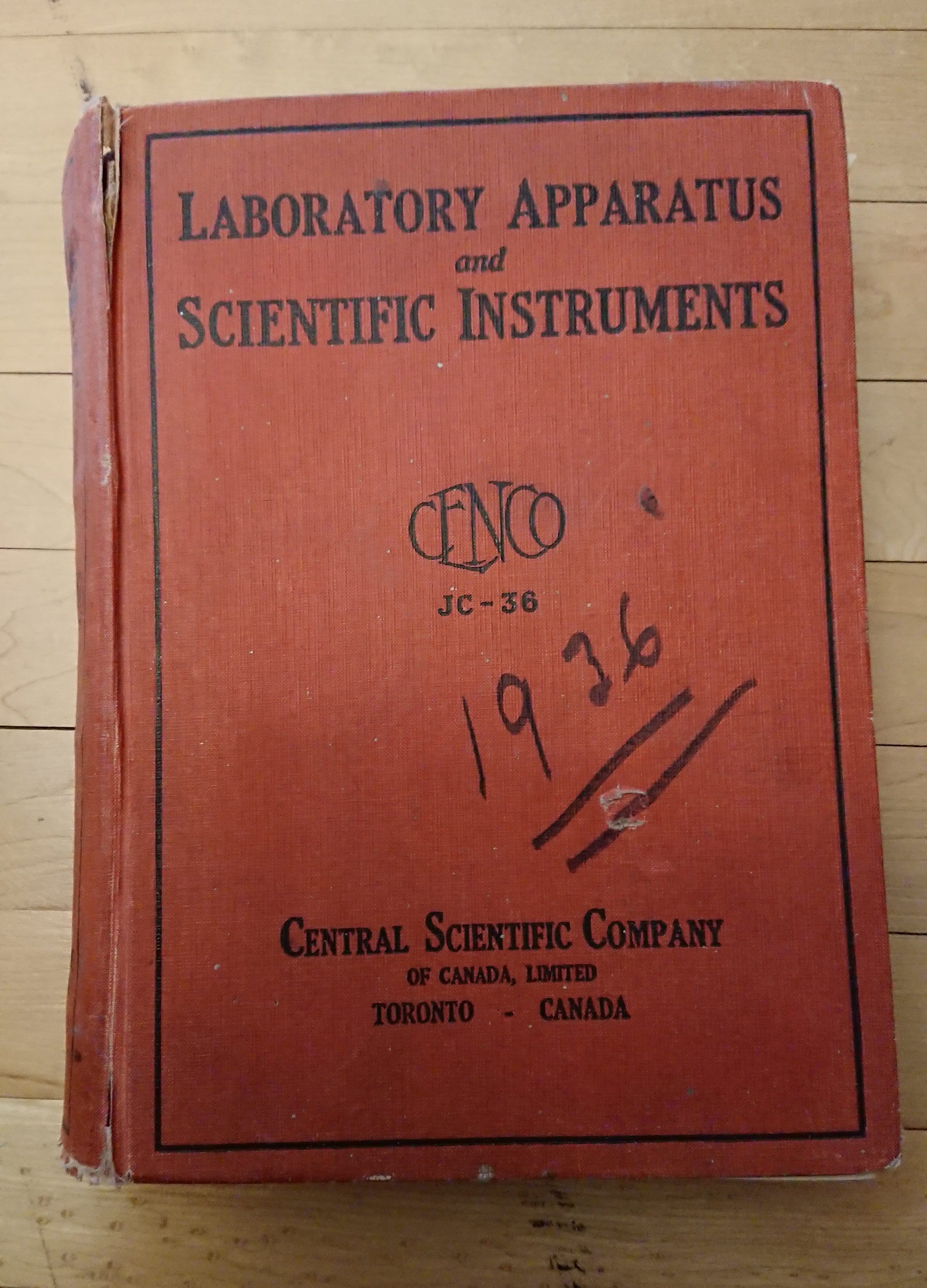 Laboratory Apparatus and Scientific Instruments: Fair Hardcover (1936 ...