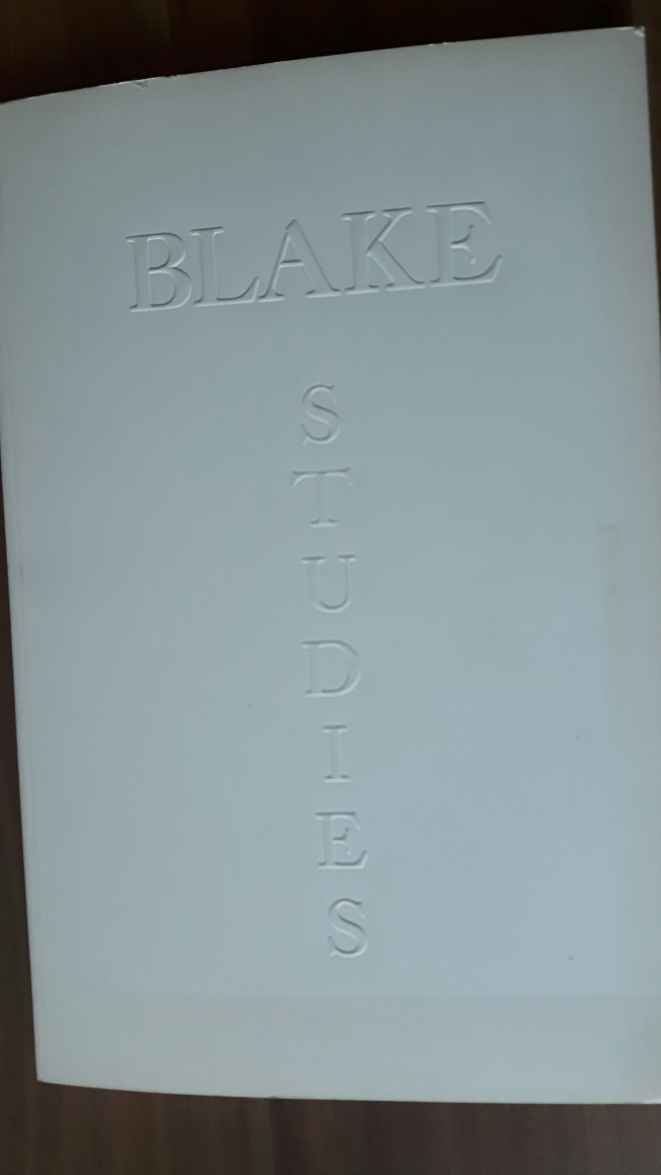 SLIA Blake Studies Volume 6 [VI], Number 2 Fall 1975 A semiannual ...