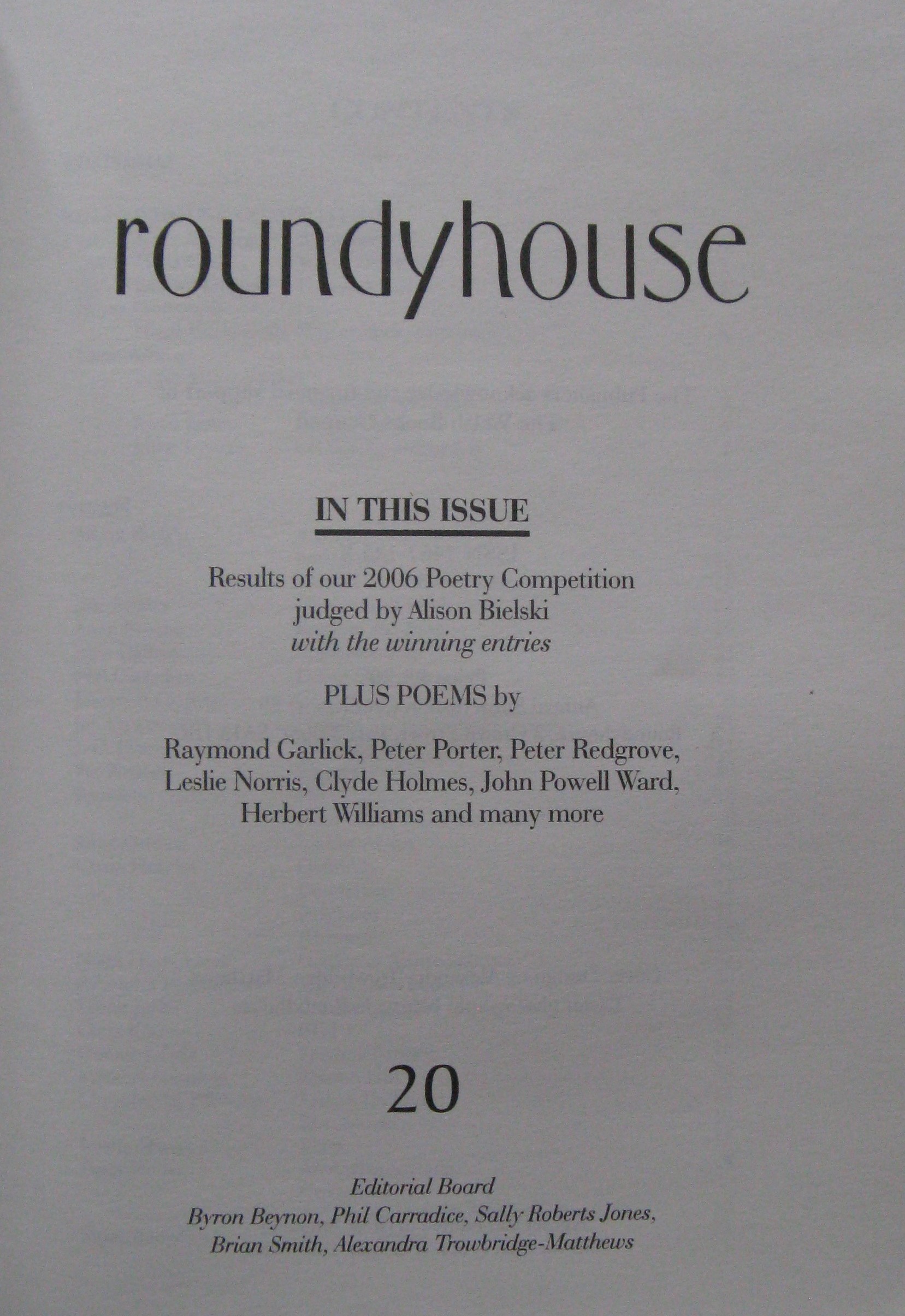 Roundyhouse 20. Edited by Byron Beynon. 2006 by Byron Beynon: (2006 ...
