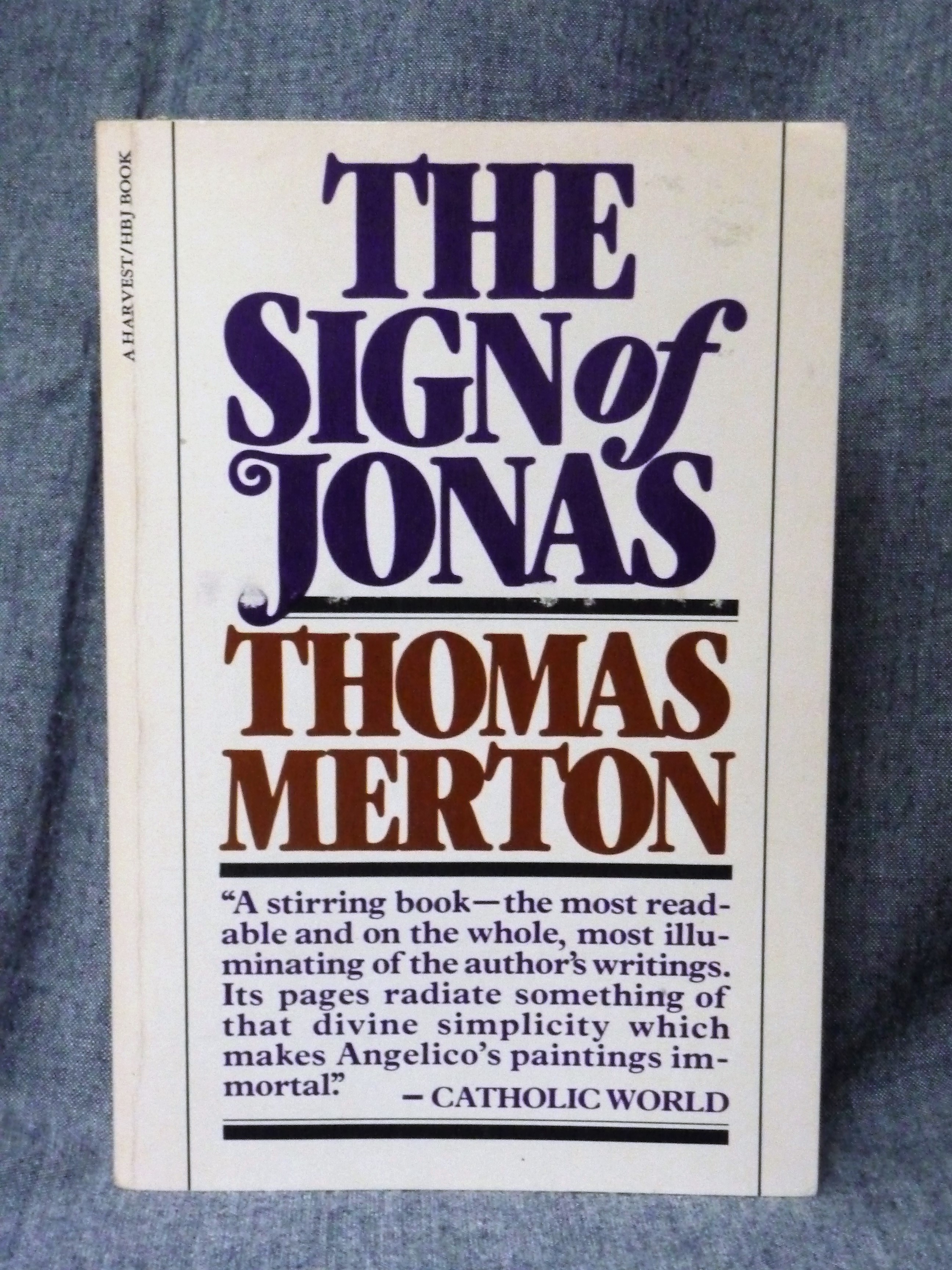 Sign of Jonas, The by Merton, Thomas: Very Good Trade Paperback (1979 ...