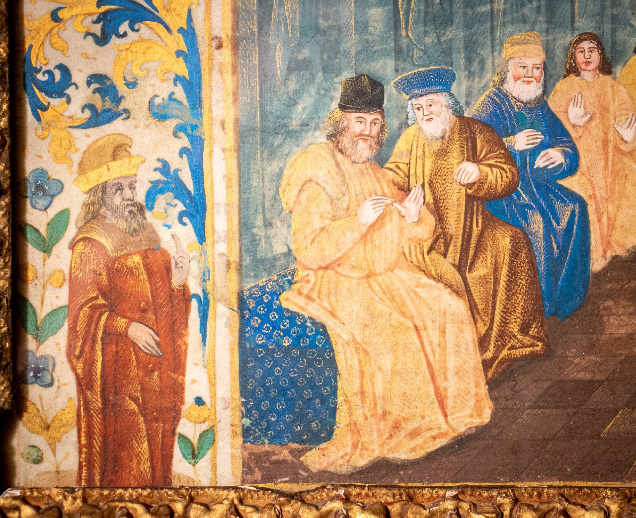 Youth and Old Age, a miniature on a cutting from an illuminated ...