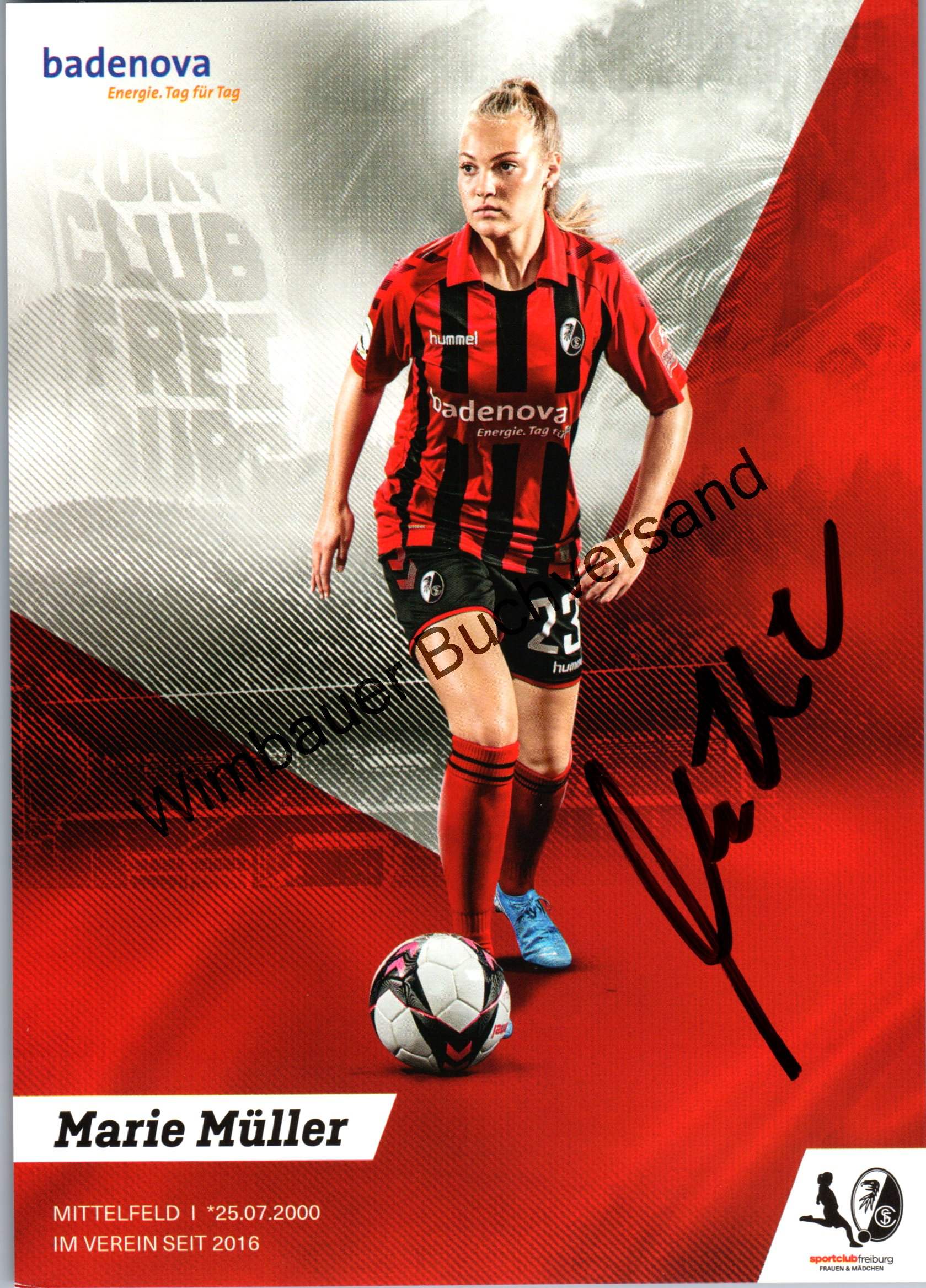 Original Autogramm Marie Müller SC Freiburg Frauen /// Autograph ...