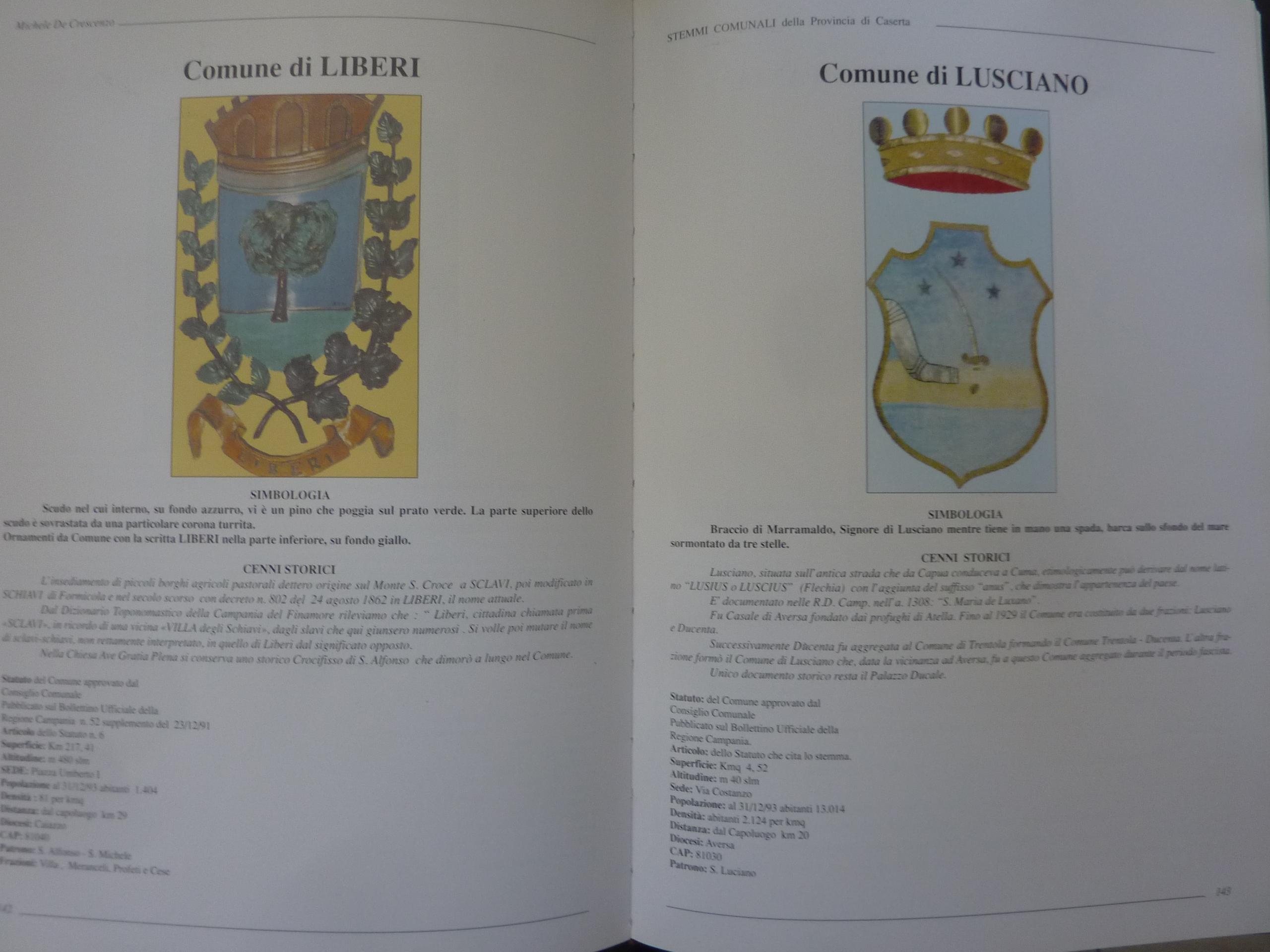 STEMMI COMUNALI DELLA PROVINCIA DI CASERTA Araldica Simbologia ...