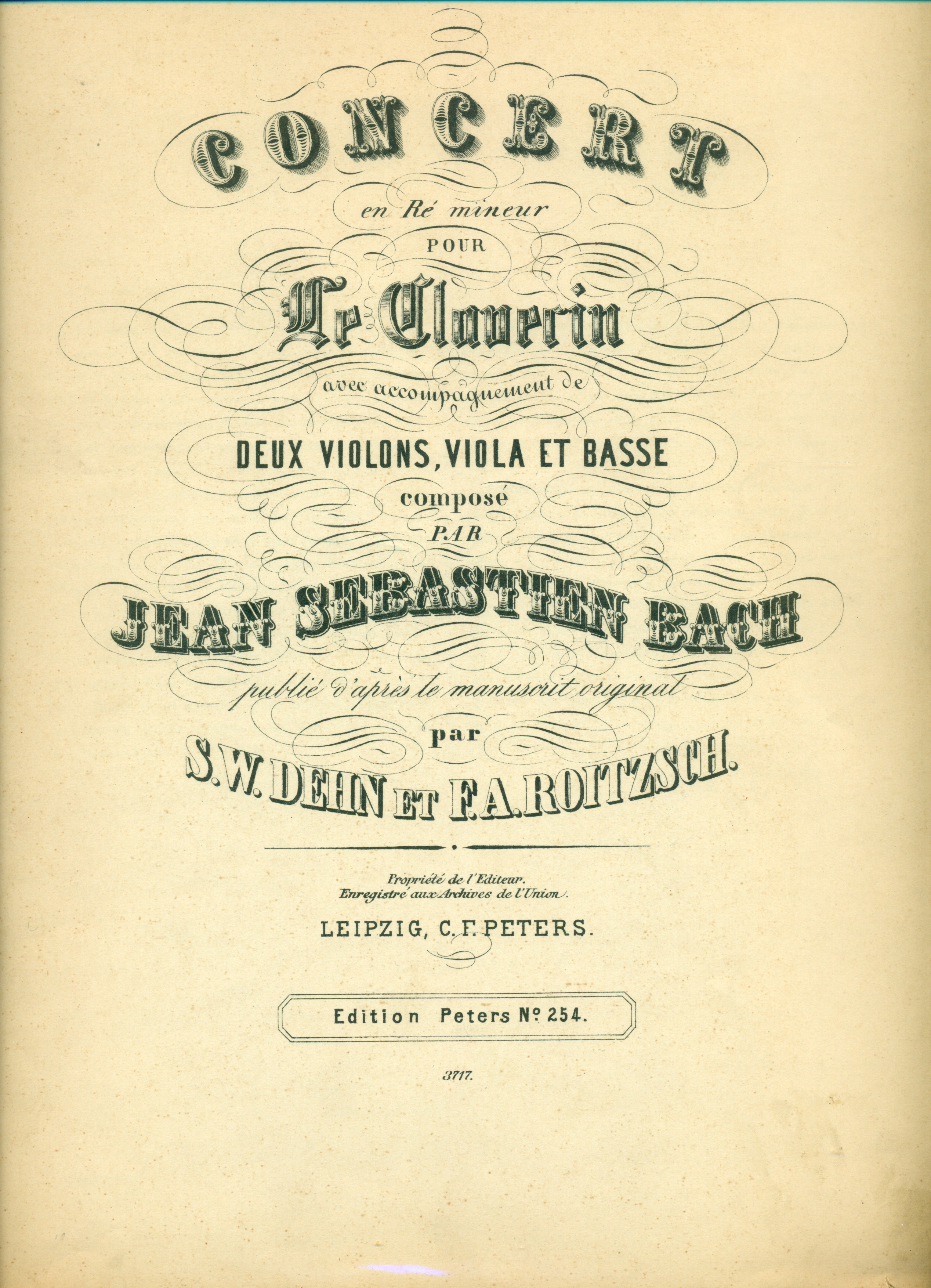 Concert by Bach, Johann Sebastian: (1900) Sheet Music | Adam Bosze ...