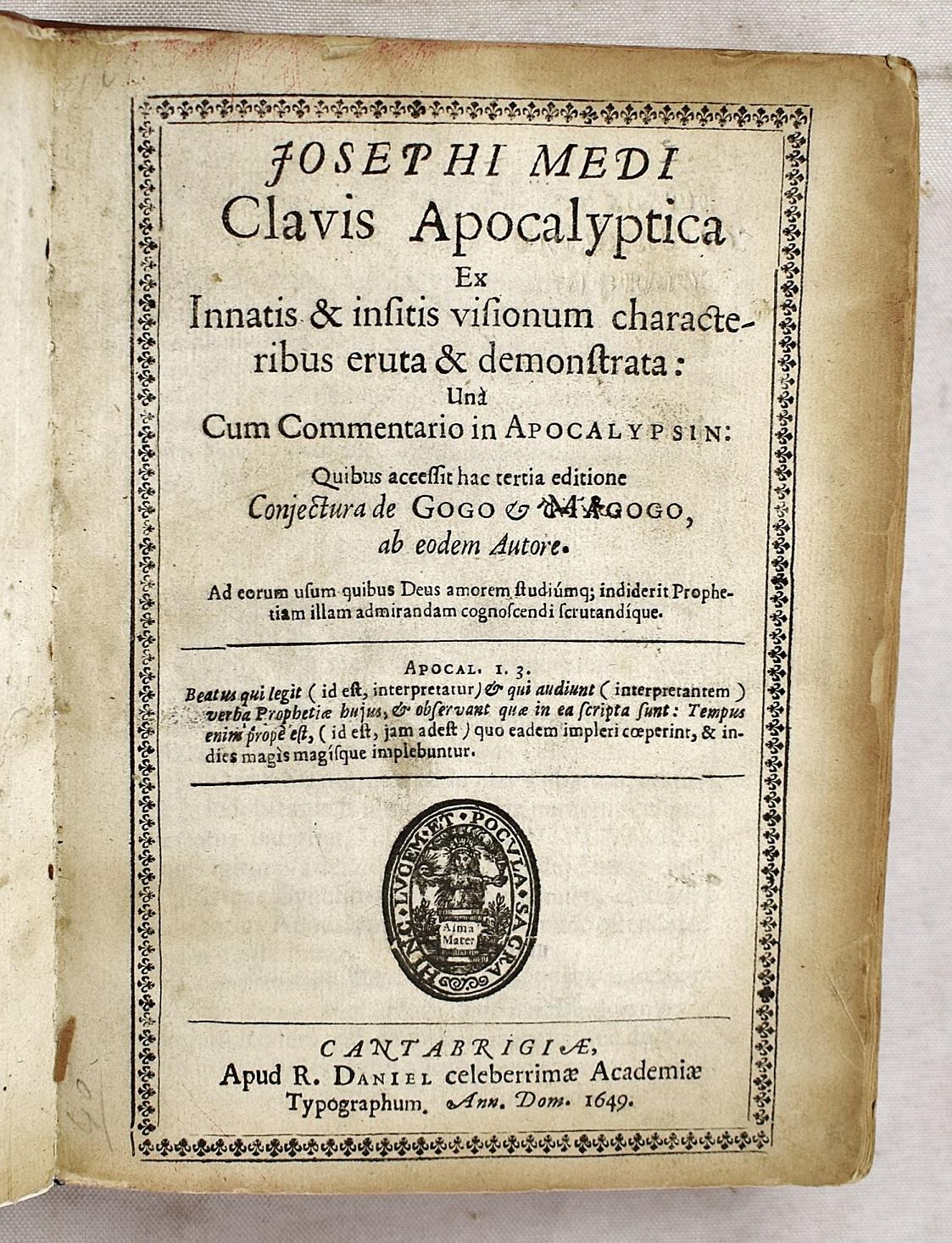 Clavis apocalyptica ex innatis & insitis visionum characteribus eruta ...