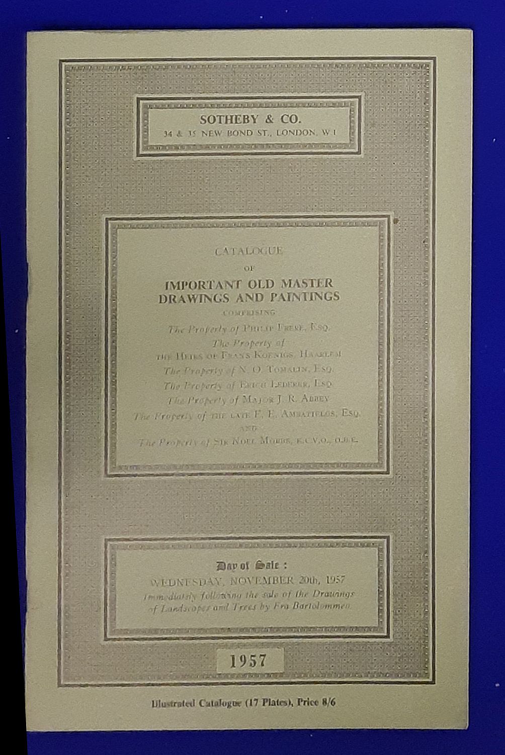 Catalogue of Important old master drawings including French 18th ...