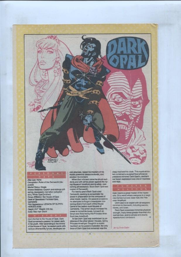 Ficha personaje DC Comics numero 124: Dark Destroyer y Dark Opal by VARIOS: (1987) Manuscript ...
