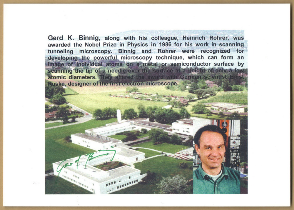 Gerd Binnig - Photo signée - Années 90 by Gerd Binnig - Physicien ...