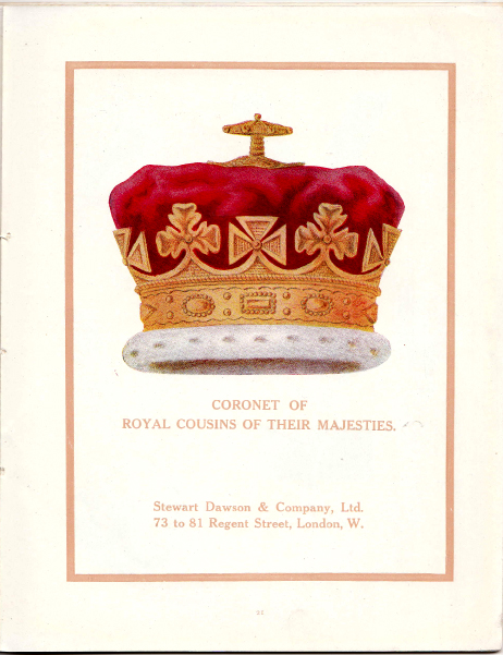 Coronation Book (Regalia): Very Good Soft cover (1911) First And Only ...