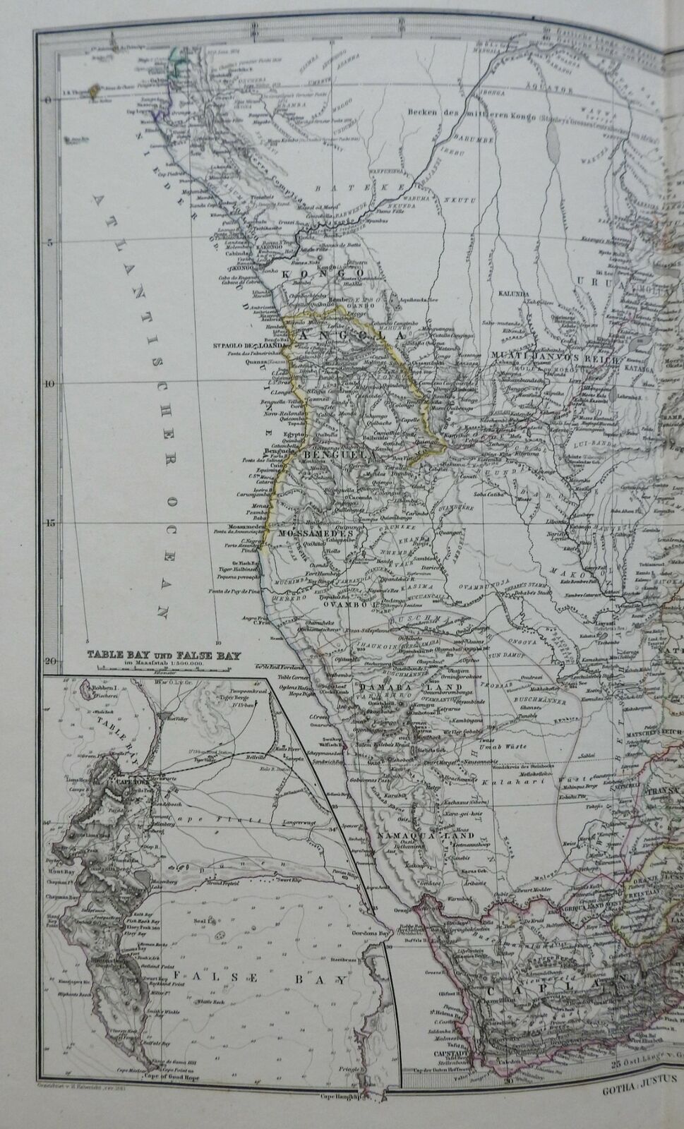 South Africa Cape Colony Boer Republics Madagascar 1881 Petermann ...