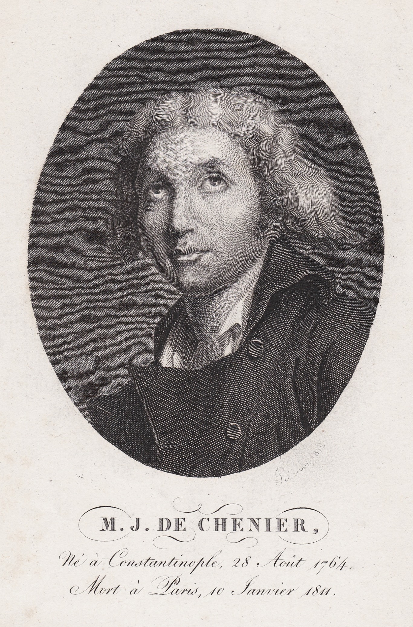 "M. J. de Chenier" - Marie-Joseph Chenier (1764-1811) poete poet ...