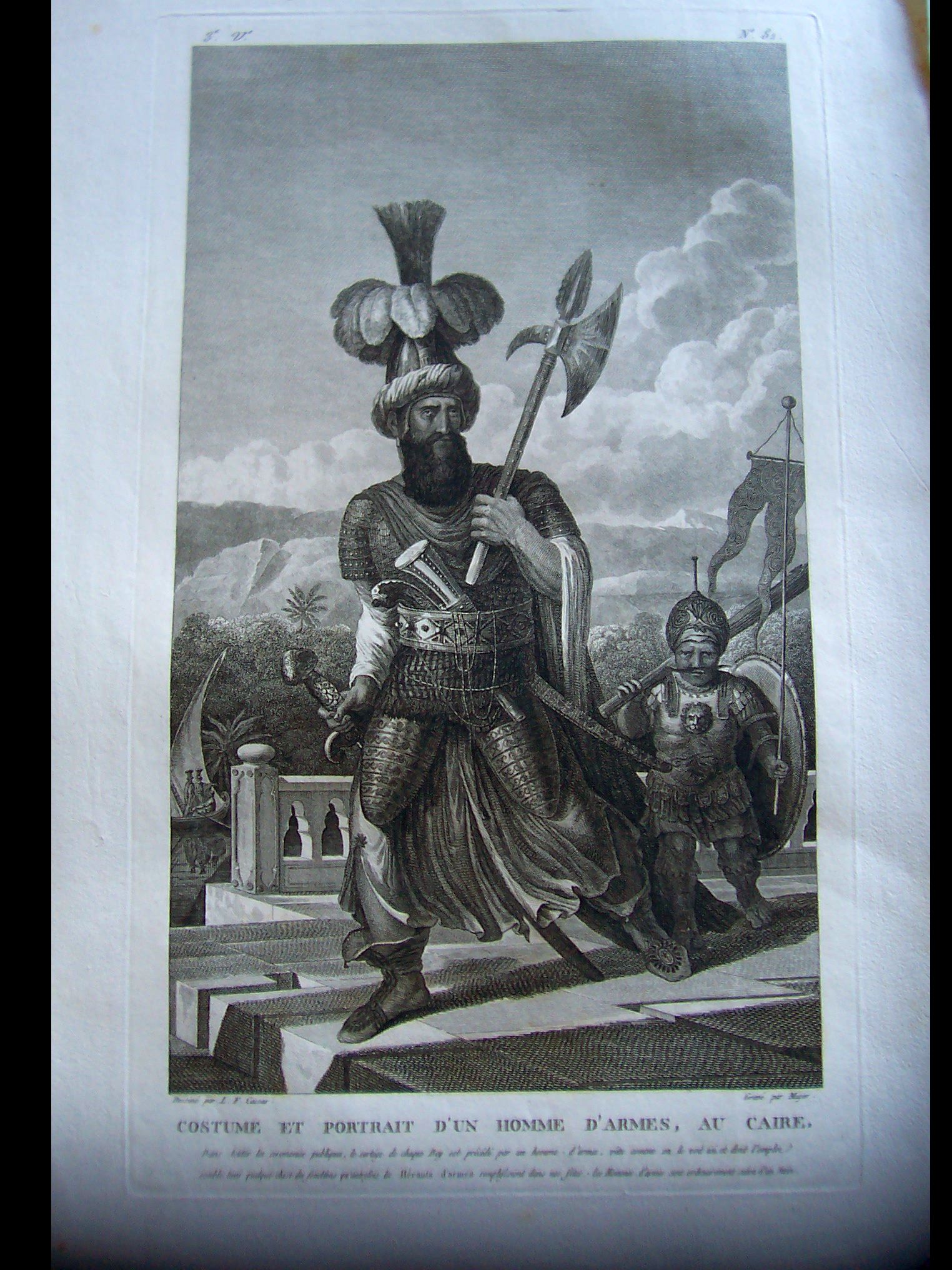 Costume et Portrait d'un homme d'armes, au Caire. Dans toutes les ...