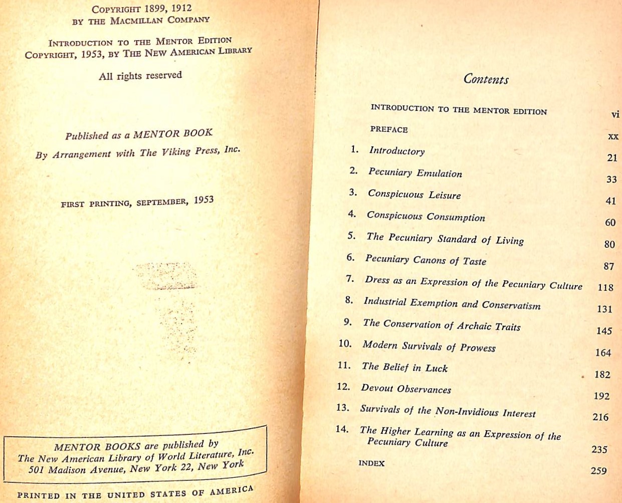 The Theory Of The Leisure Class by VEBLEN, Thorstein: Very Good Soft ...