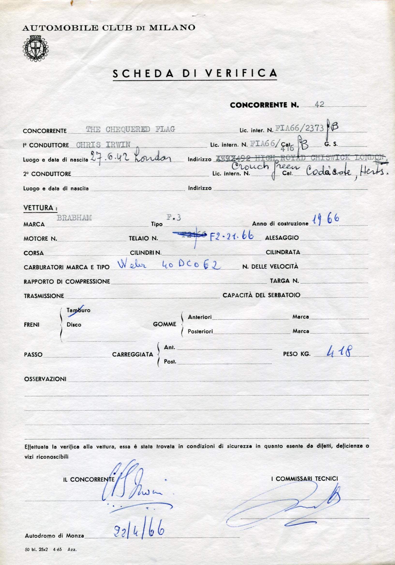Chris Irwin autograph | Document signed von Irwin, Chris: Manuskript ...