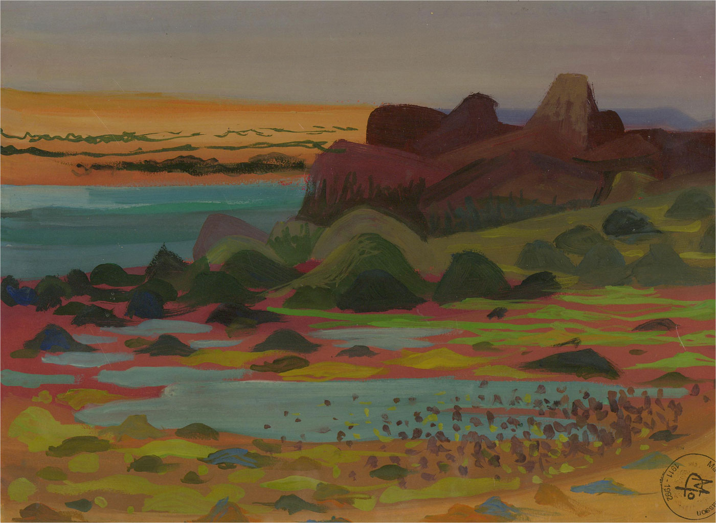 Maurice Colasson (1911-1992) - 20th Century Gouache, Vibrant Coastal ...