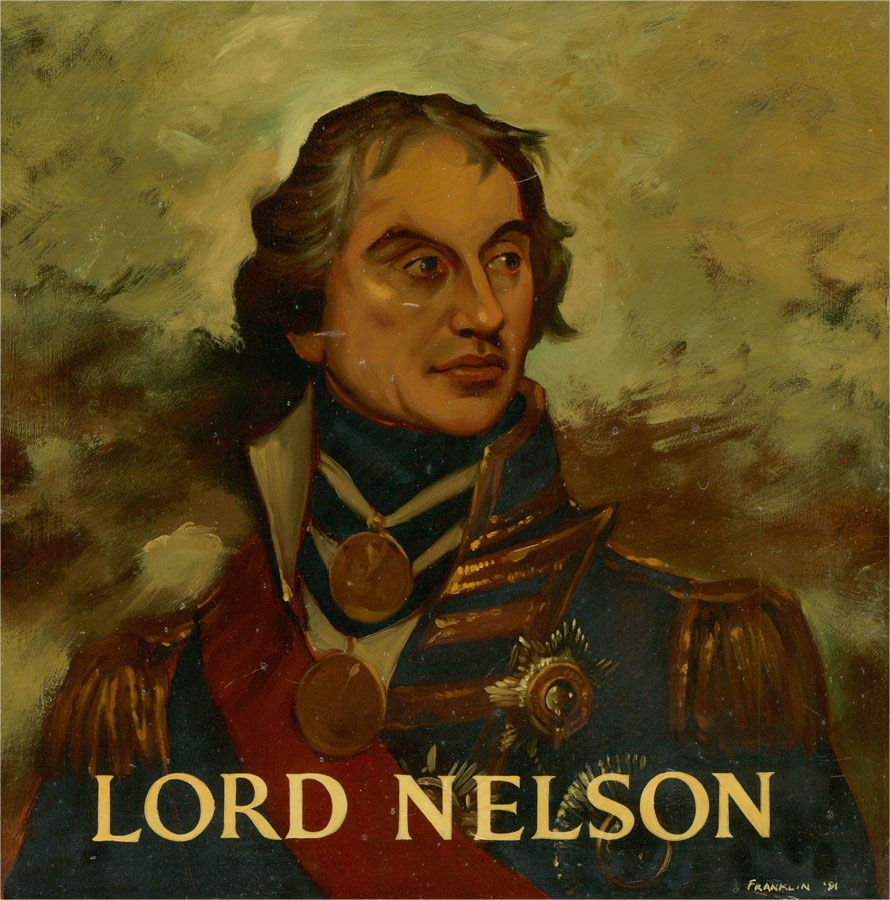 Franklin - 1991 Oil, Lord Nelson von Franklin: (1991) Signed by Author ...