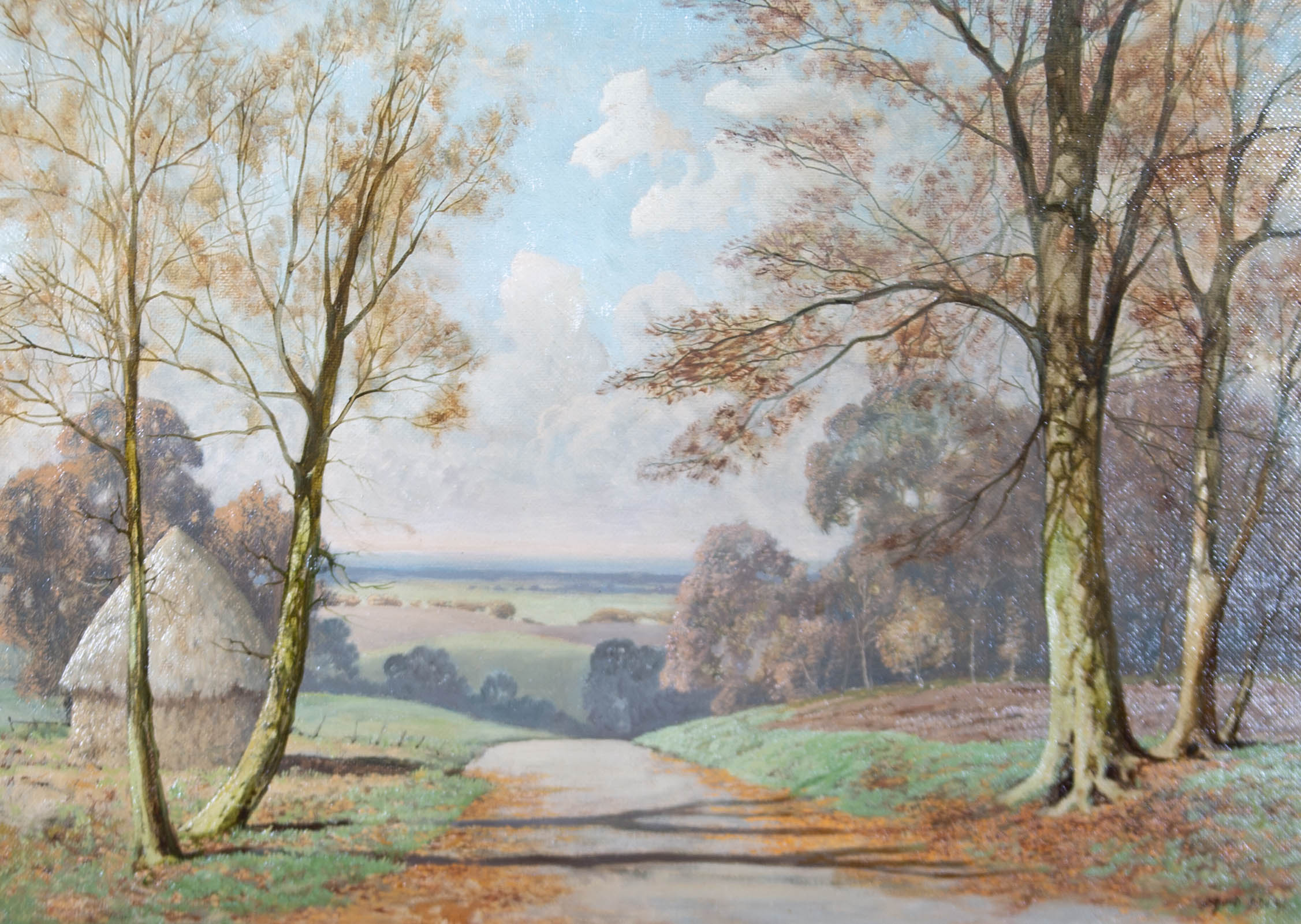 David Mead (1906-1986) - Mid 20th Century Oil, Autumn On The English ...