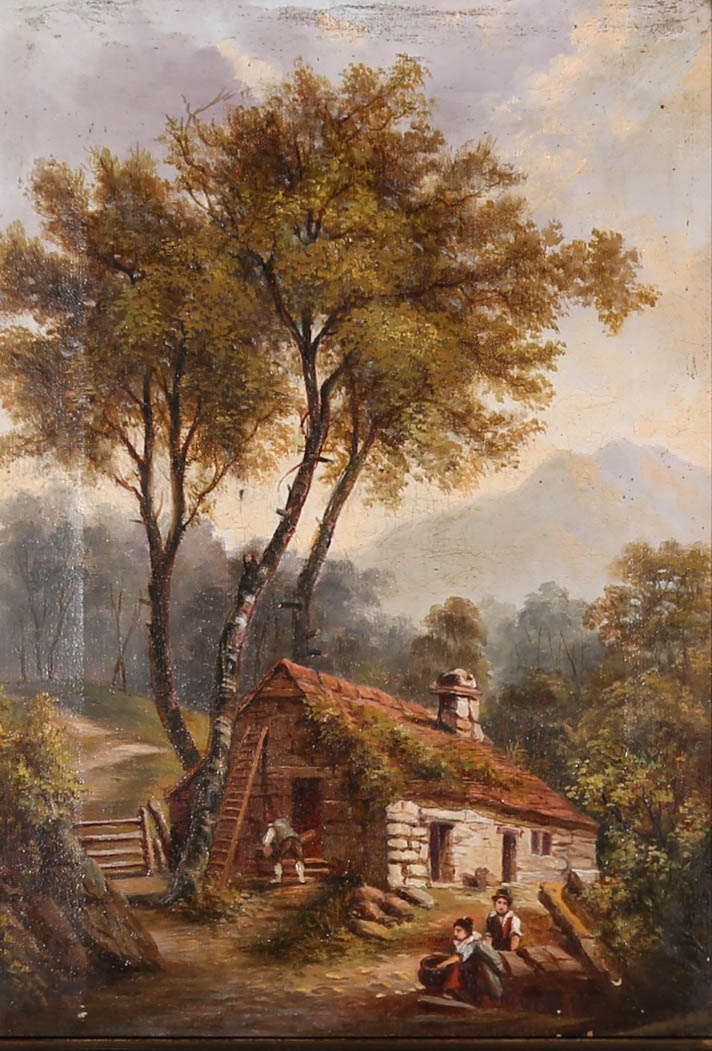 George Perrin - 1884 Oil, Old House at Betws-y-Coed, Wales von George ...