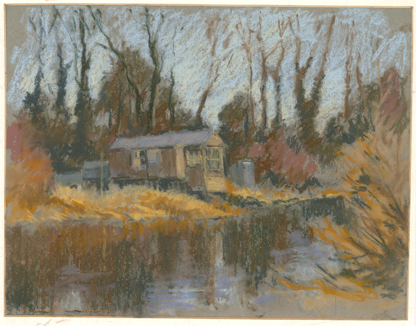 Lawrence Spence (1932-2017) - 20th Century Pastel, A Cabin von Lawrence ...