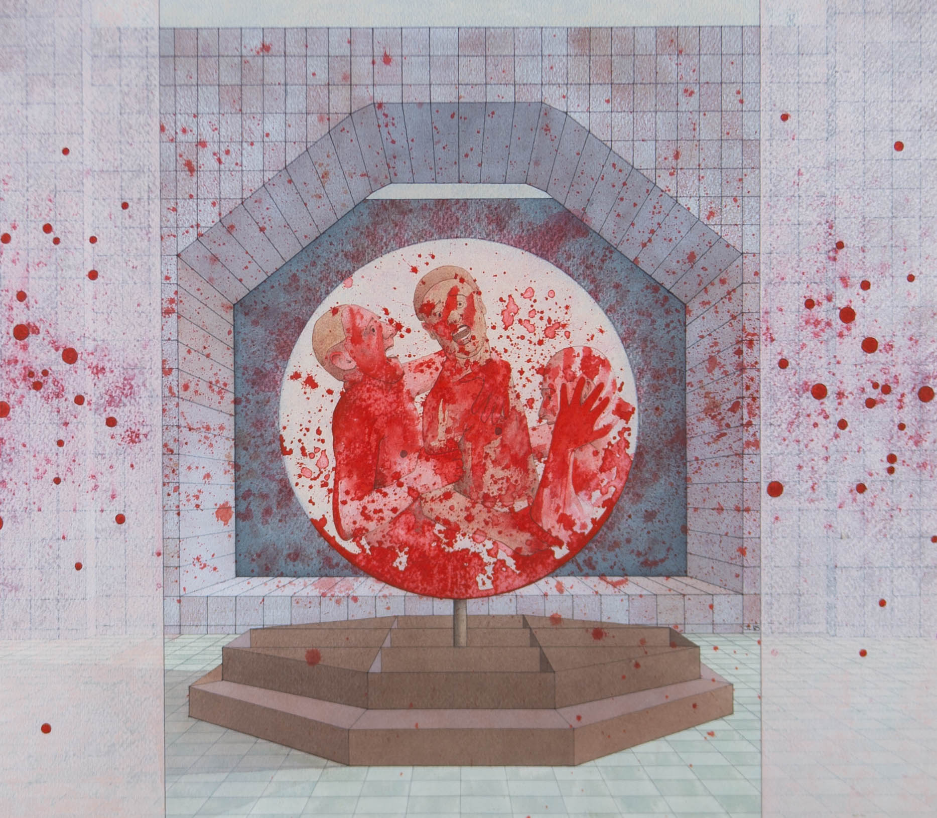 James Lewis - 1985 Watercolour, Patroclus' Blood I von James Lewis ...