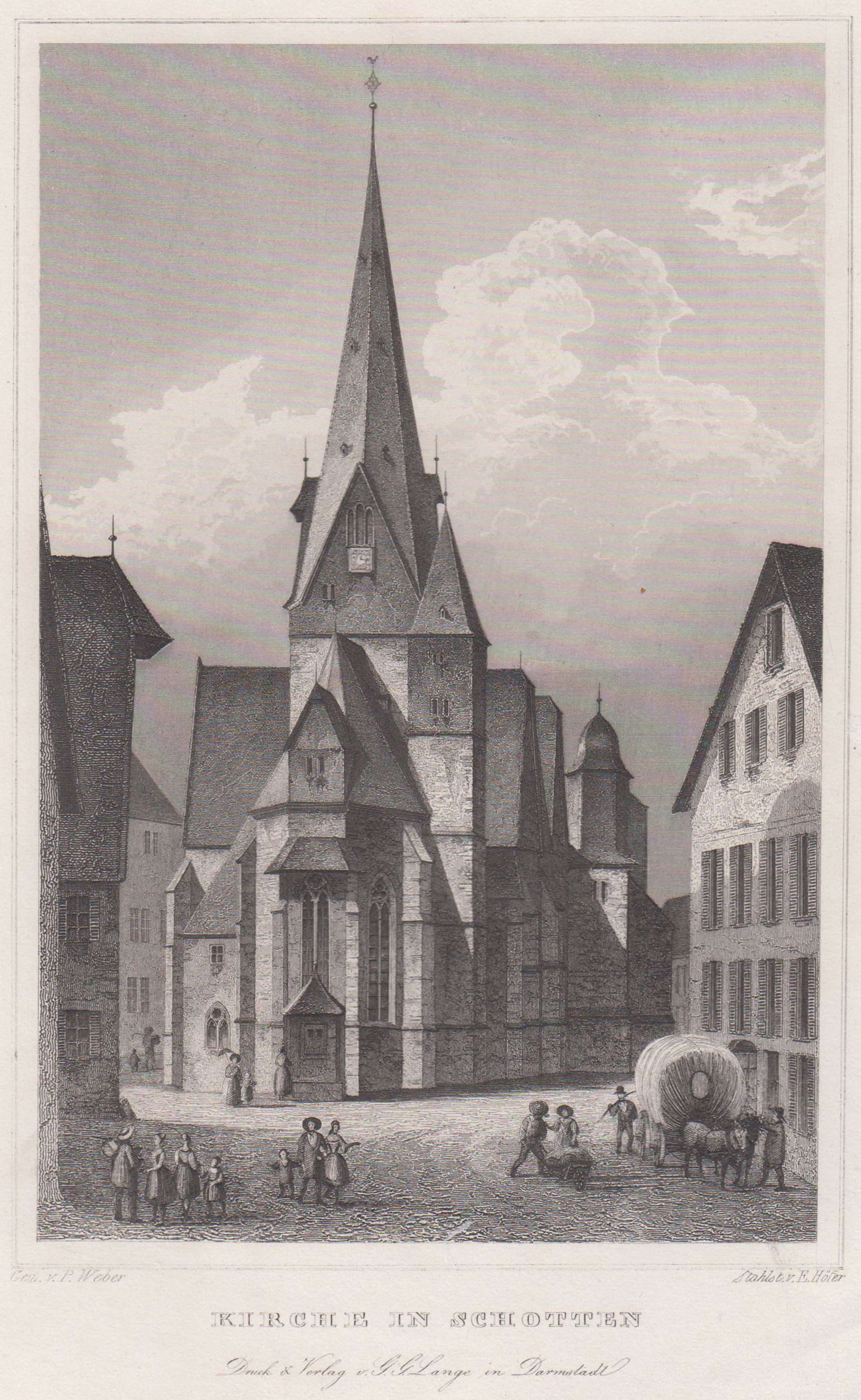 Teilansicht, Kirche. von Schotten:: Kunst / Grafik / Poster ...