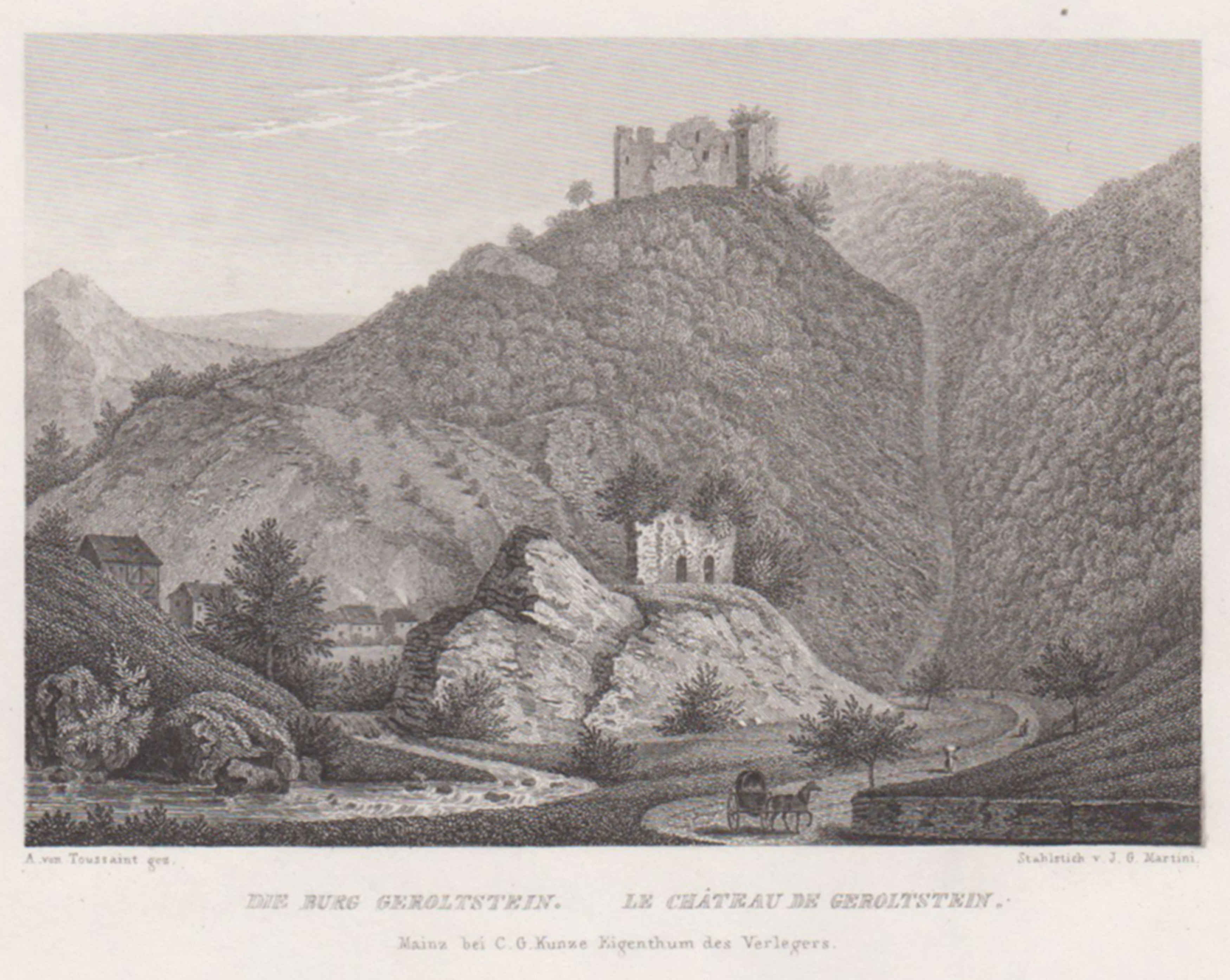 Burg Gerolstein. von Gerolstein/Wispertal:: Kunst / Grafik / Poster ...