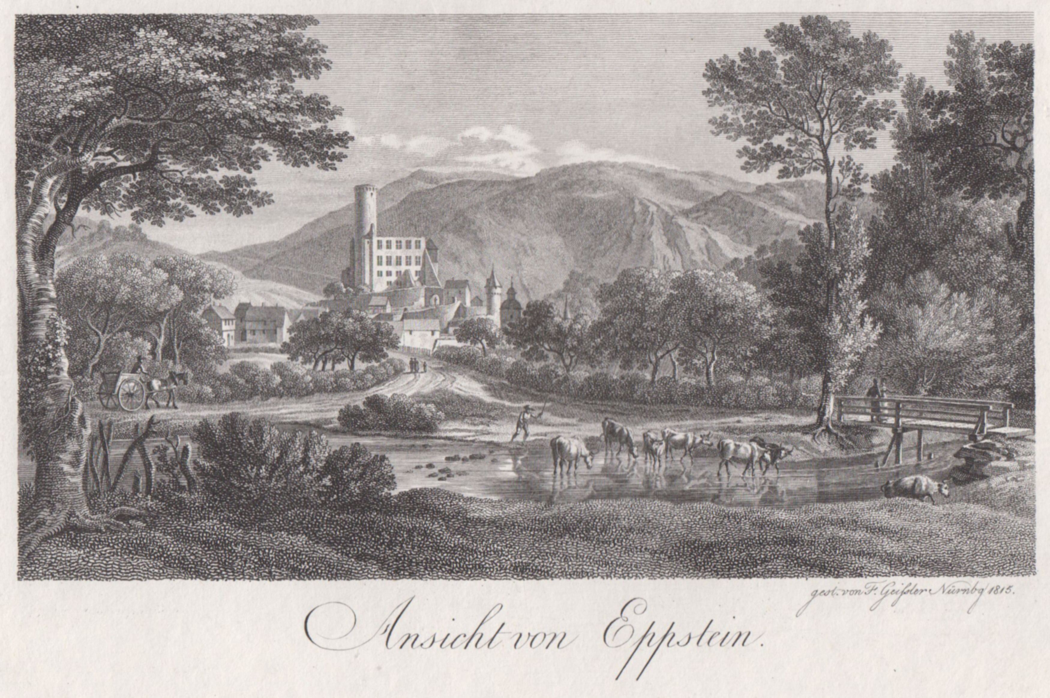 Gesamtansicht, "Ansicht von Eppstein". de Eppstein/Taunus:: Arte ...