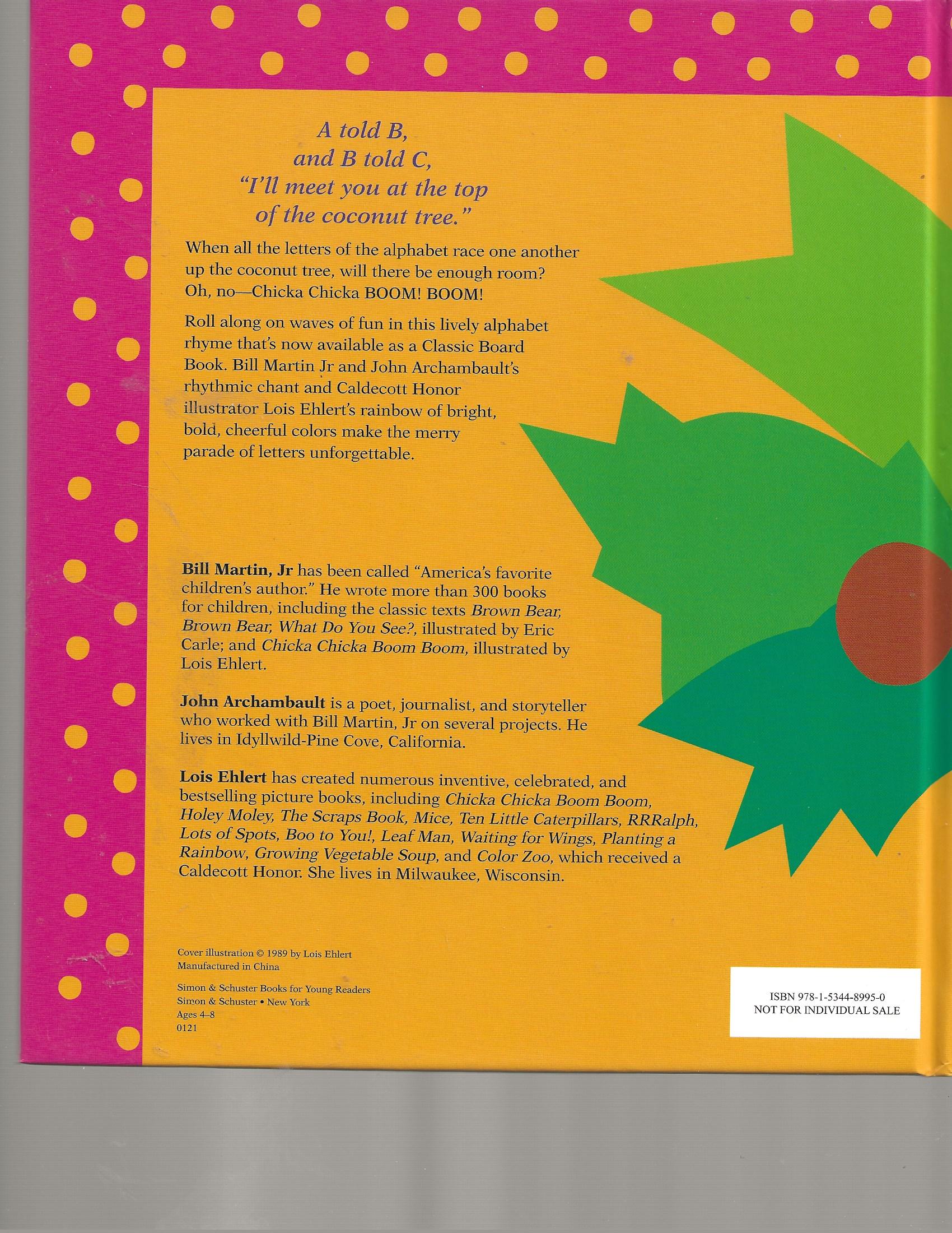 Chicka Chicka Boom Boom (Chicka Chicka Book, A) by Bill Martin Jr ...