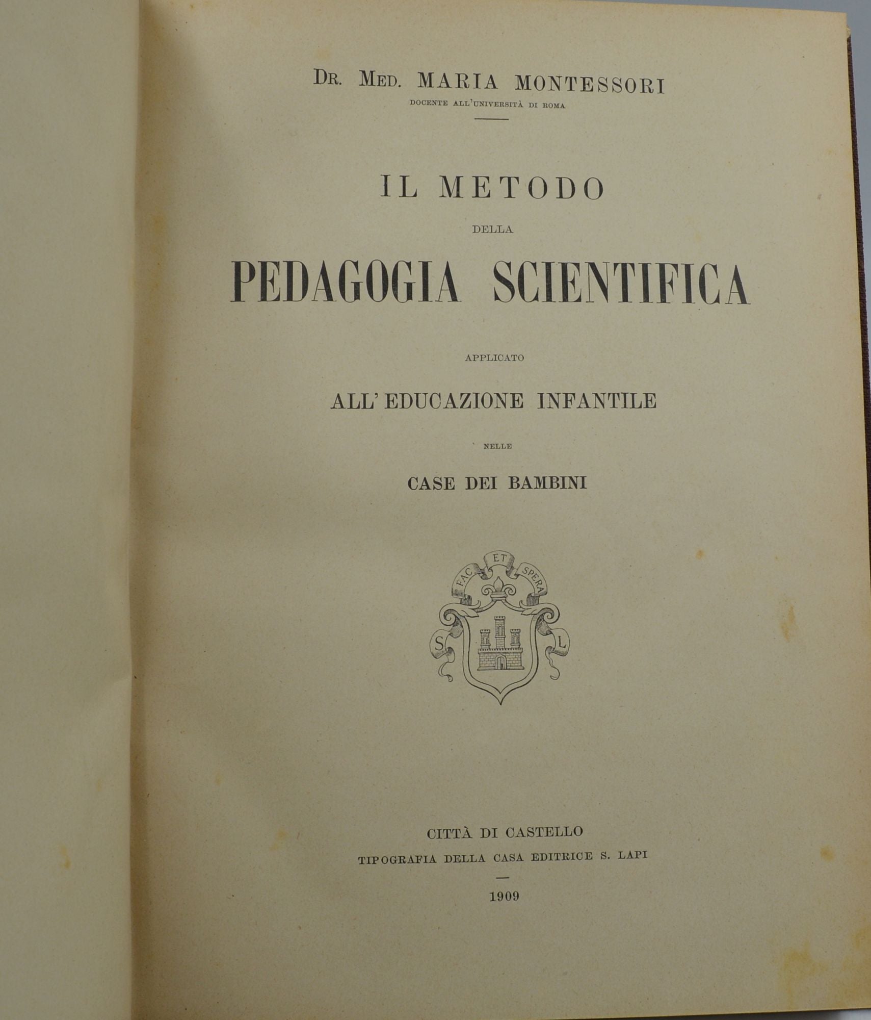 Il Metodo Della Pedagogia Scientifica Applicato All Educazione