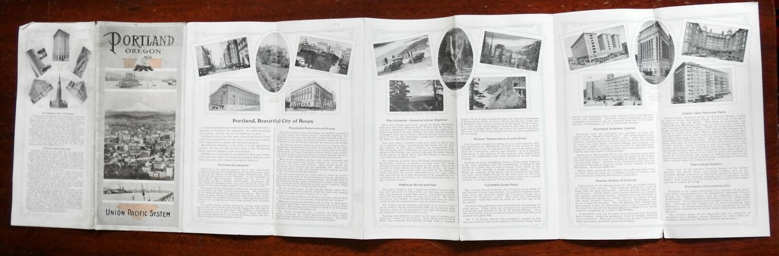 Portland Oregon 1916 illustrated souvenir travel brochure w/ large ...