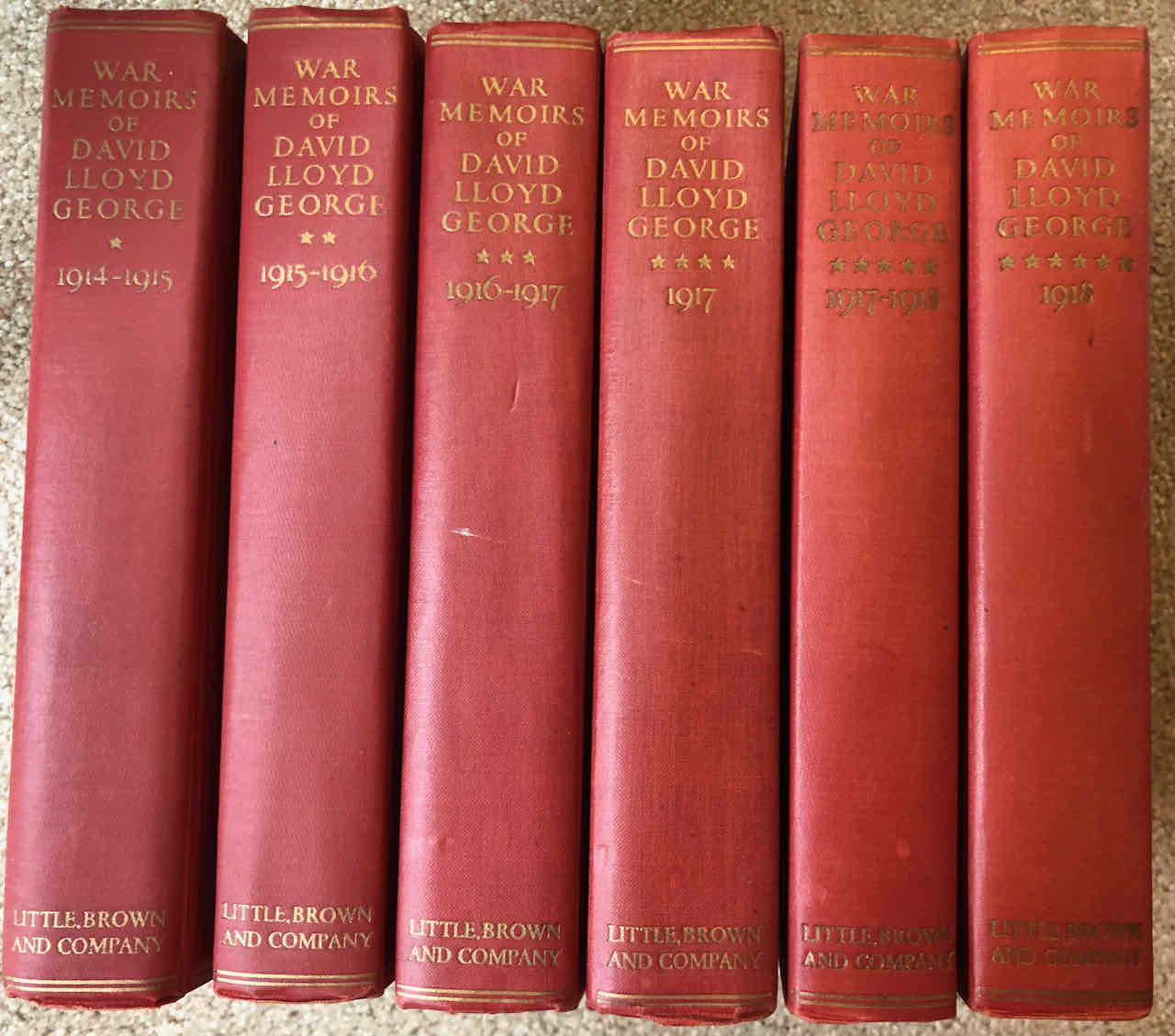 War Memoirs of David Lloyd George (6 volumes, complete) by George ...