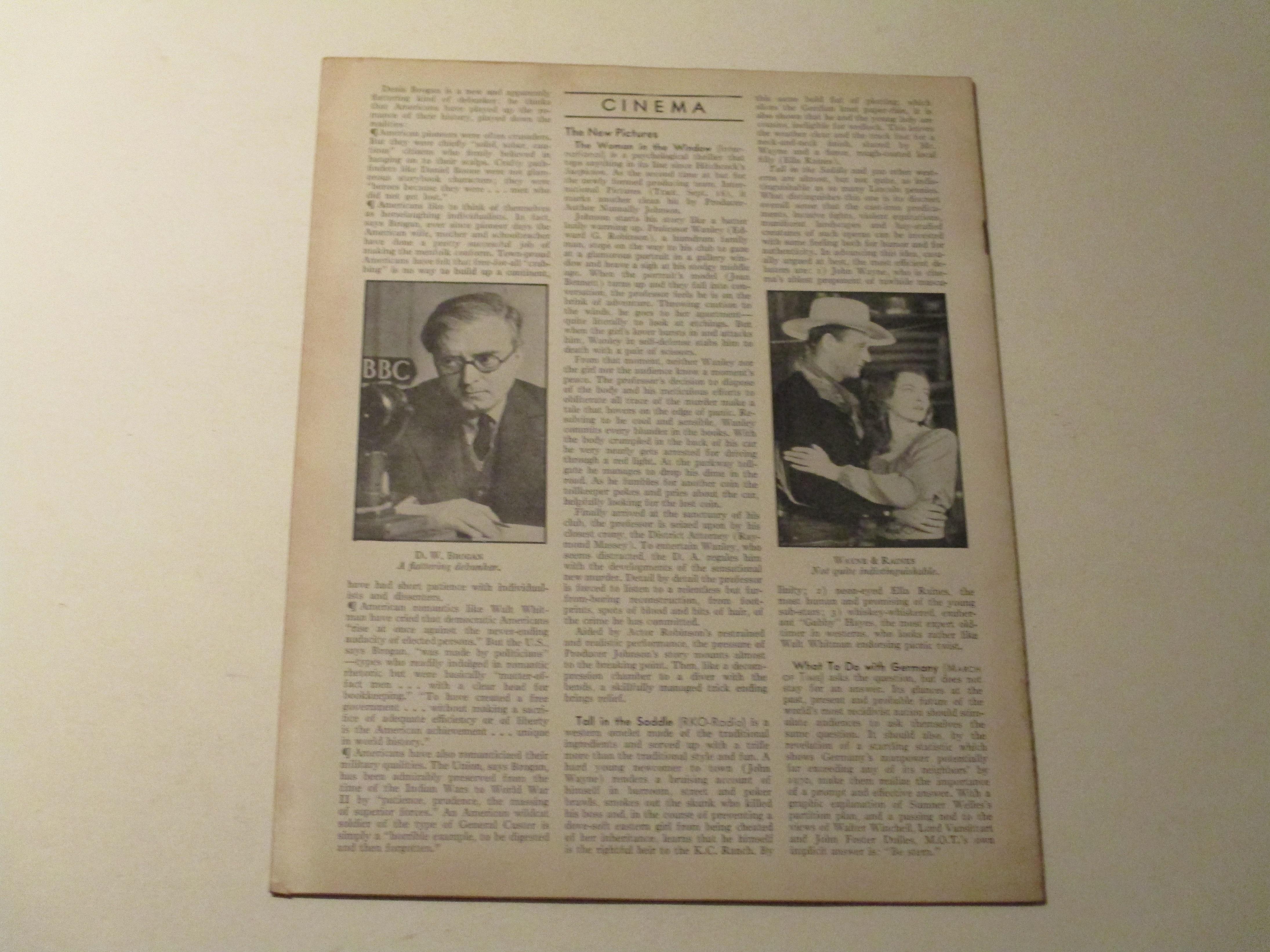 November 6,1944 Time Magazine Wartime Classroom Edition: Vice President ...
