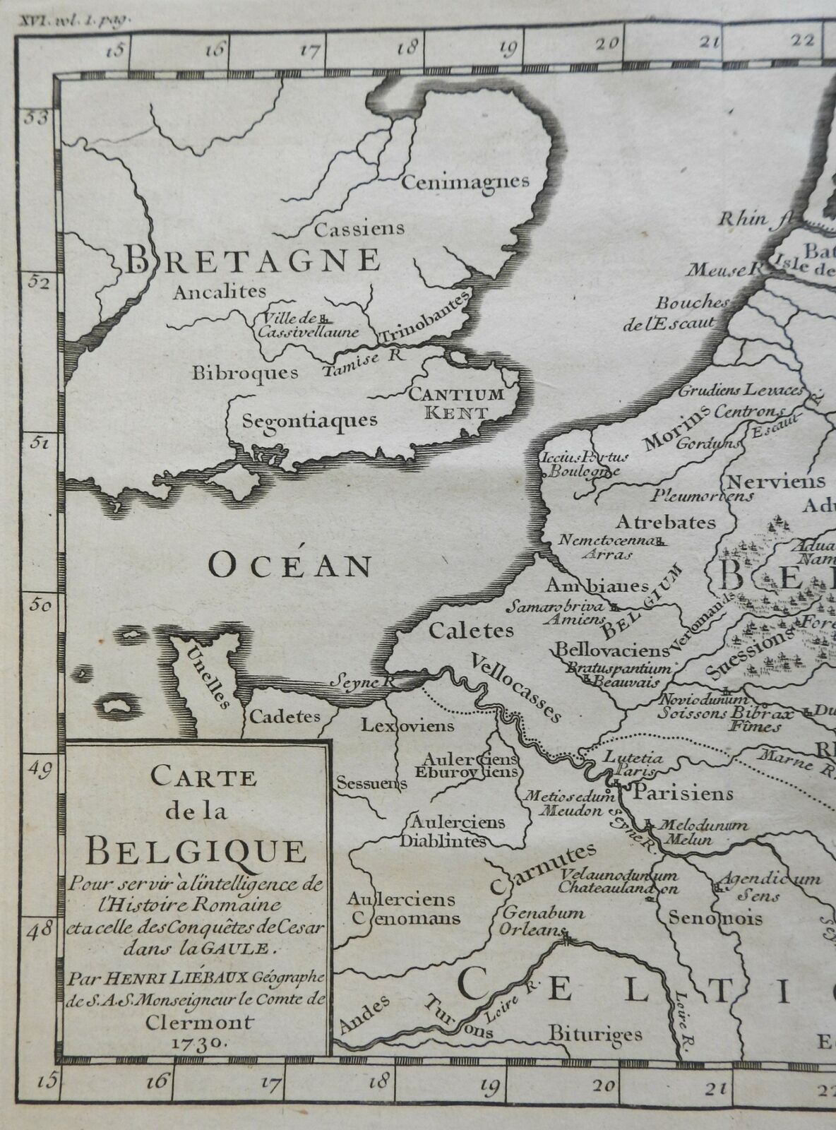 Belgium Ancient World Roman Empire Belgian Tribes 1730 Liebaux engraved ...