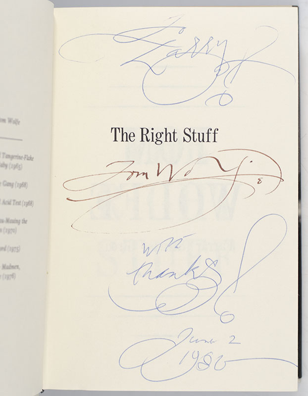 The Right Stuff. by Wolfe, Tom: (1979) Signed by Author(s) | Raptis ...