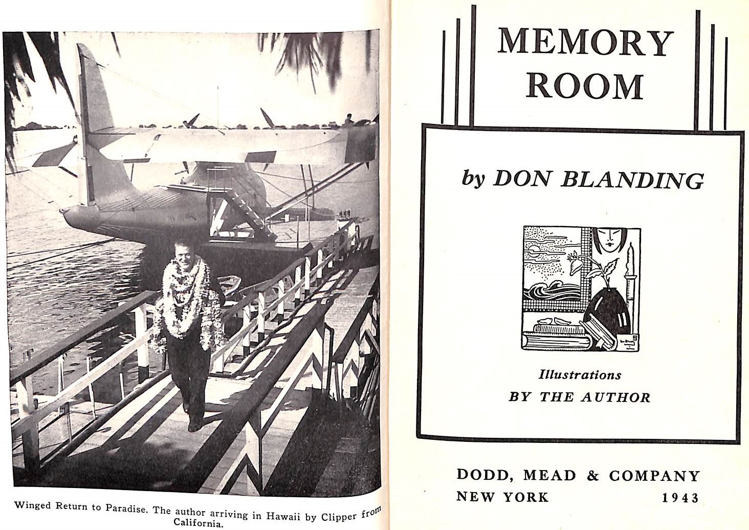 Memory Room by BLANDING, Don: Very Good Hardcover (1943) 5th or later ...