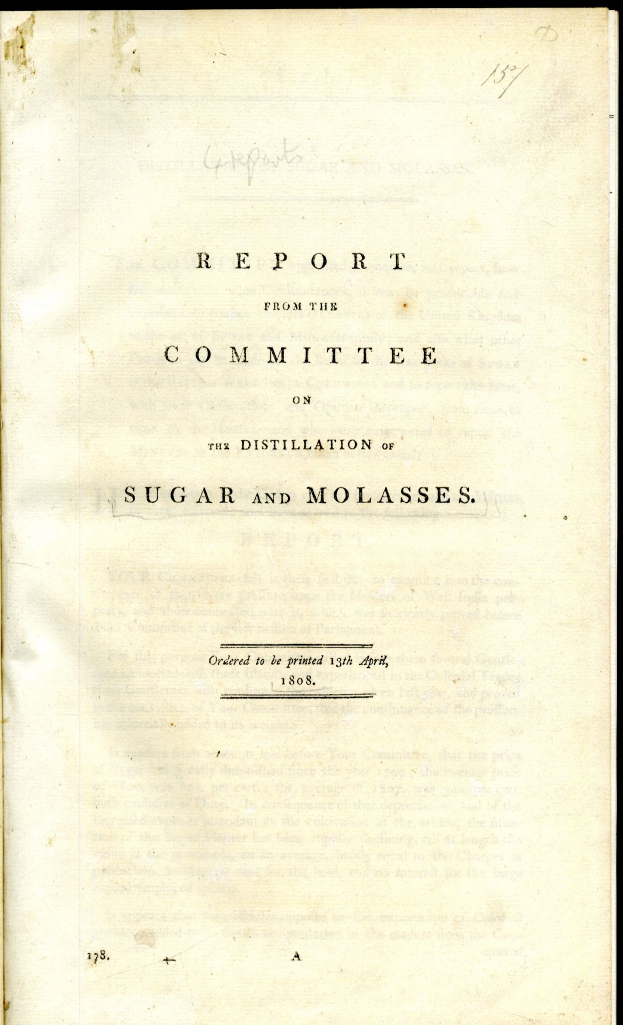 British Government Reports on Sugar and Coffee, 5 bound volumes [Report ...