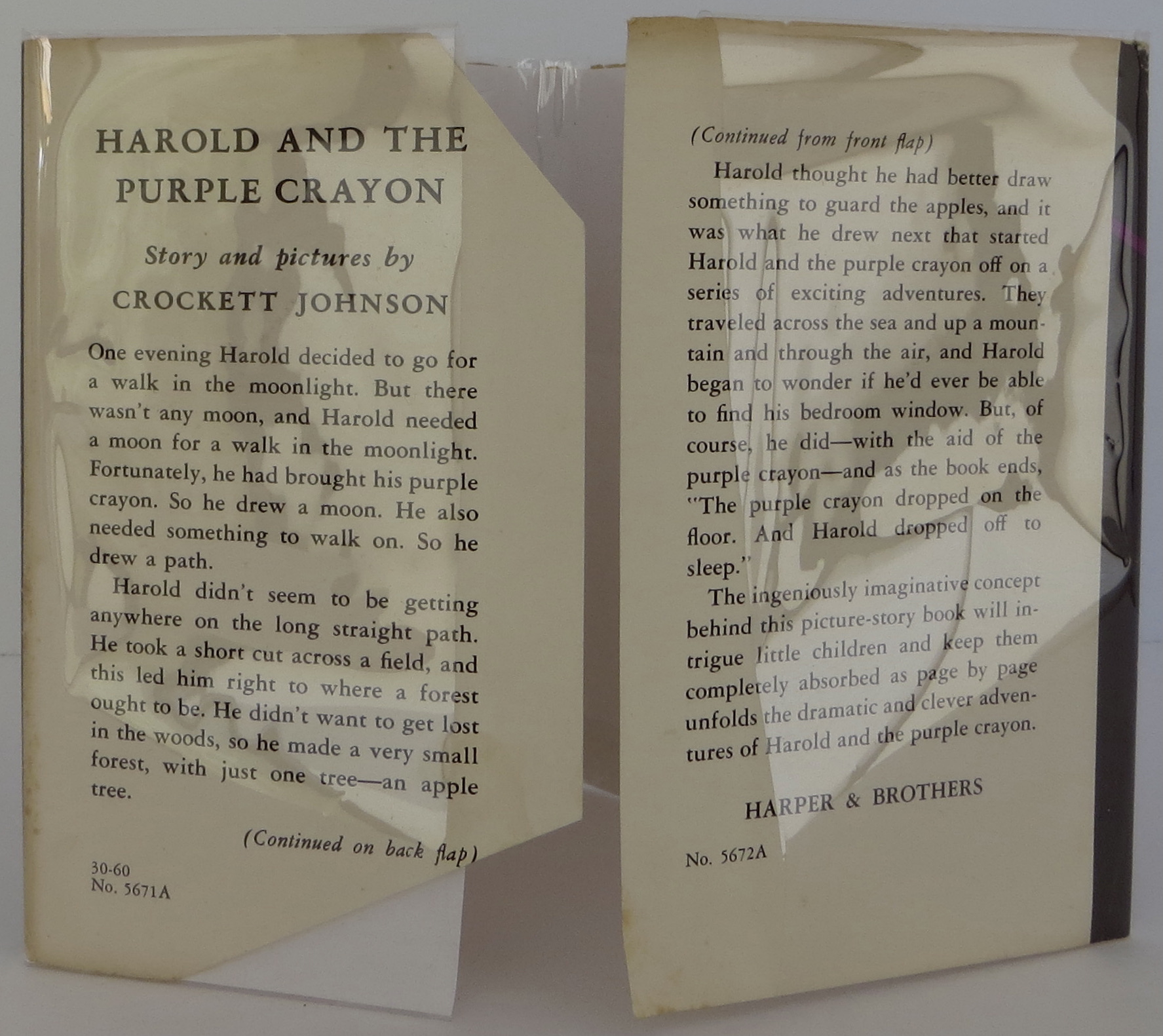Harold and the Purple Crayon by Johnson, Crockett: very good hardcover ...