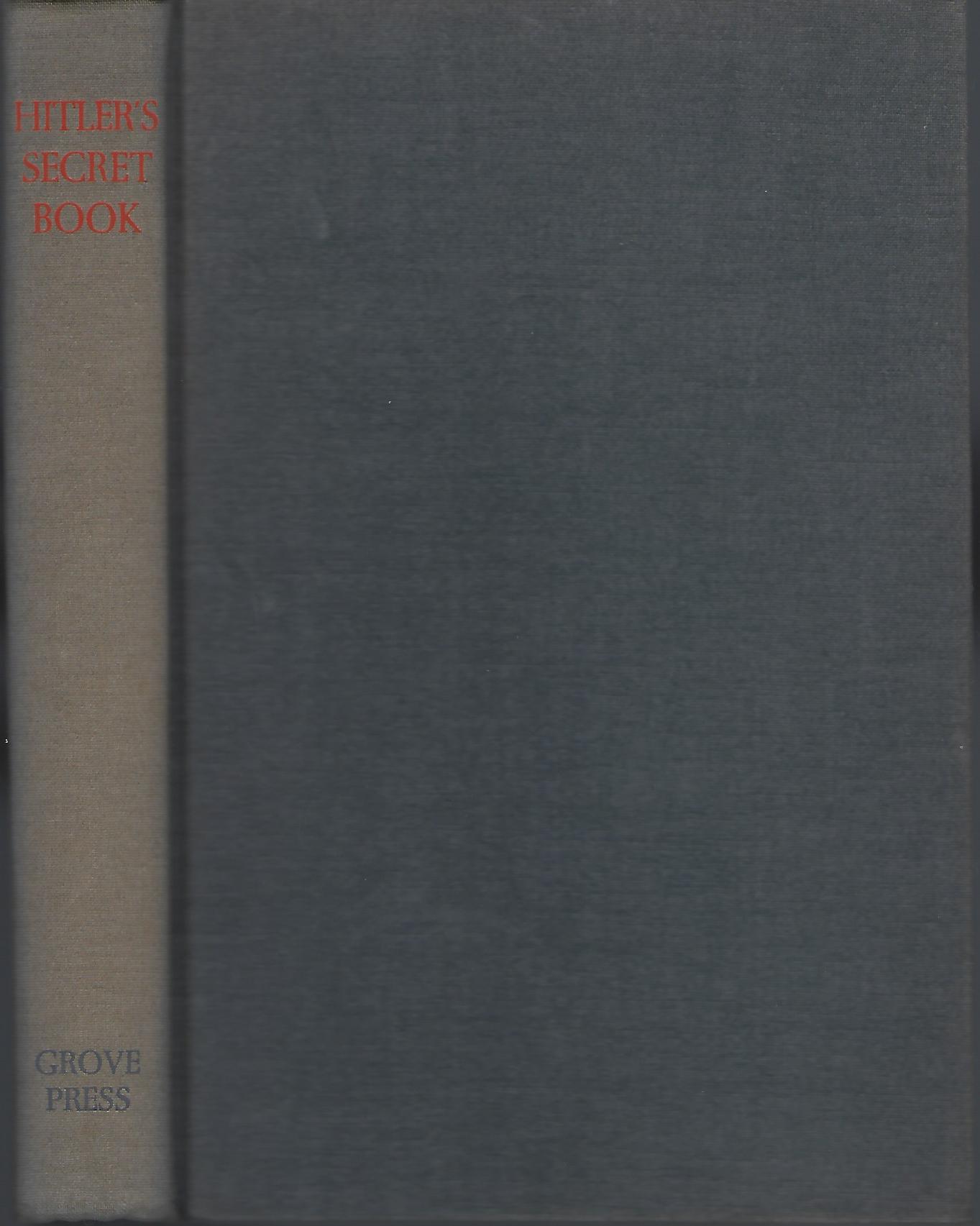 Hitler's Secret Book by Attansasio, Salvator, translator: Good ...