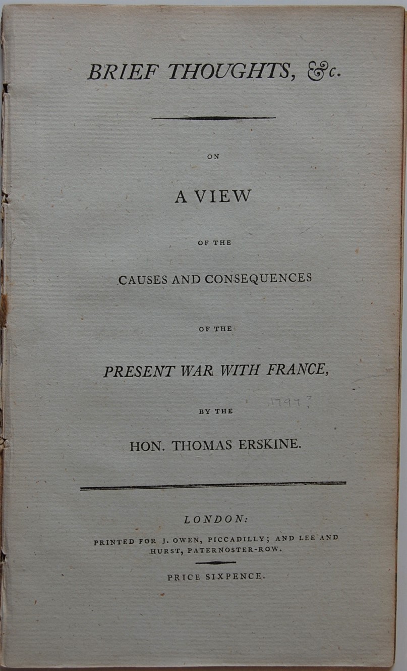 Brief Thoughts, &c. on A View of the Causes and Consequences of the ...