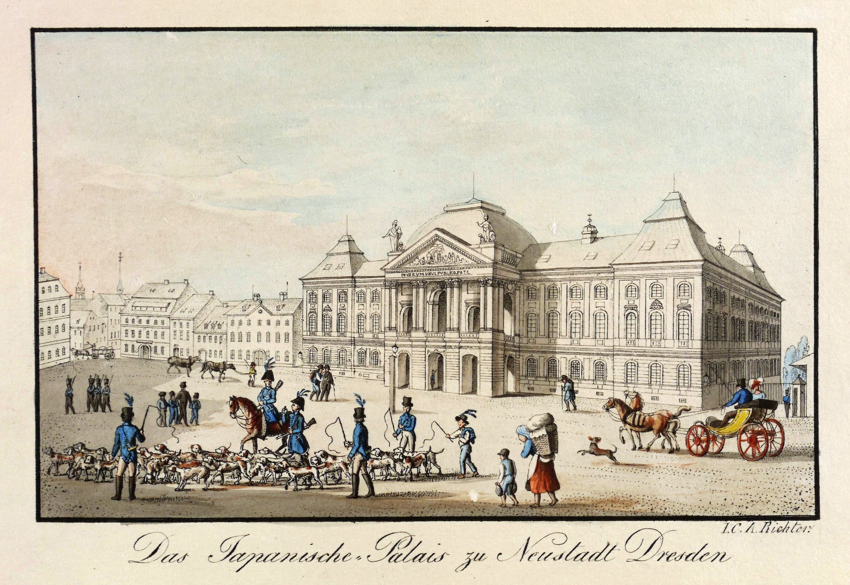 Dresden. Neustadt. - Japanisches Palais. J.C.A. Richter. Das Japanische ...