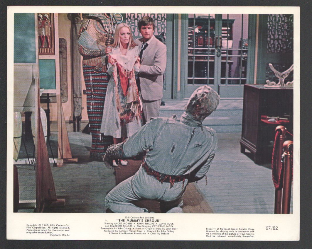 'Mummy's Shroud' color 8 x 10 promo-20th Century Fox-Andre Morell-Maggie Kimberly-Sellars-VG/FN ...