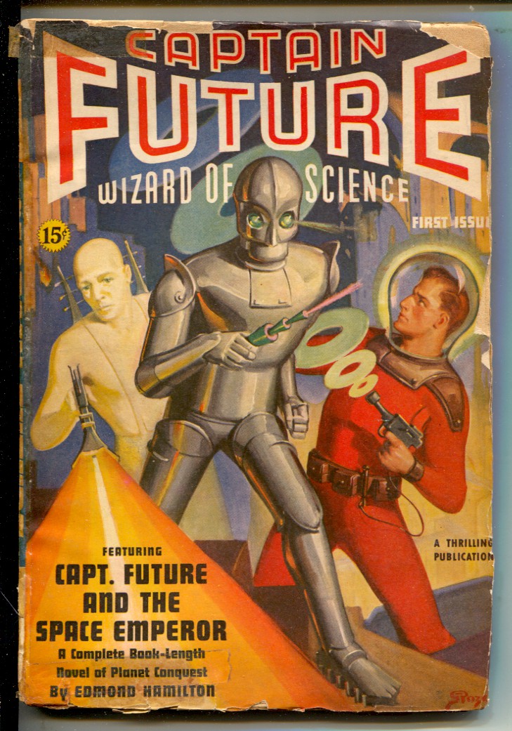 Captain Future Winter 1940-1st issue-robot cover-Rozen-pulp sci-fi ...